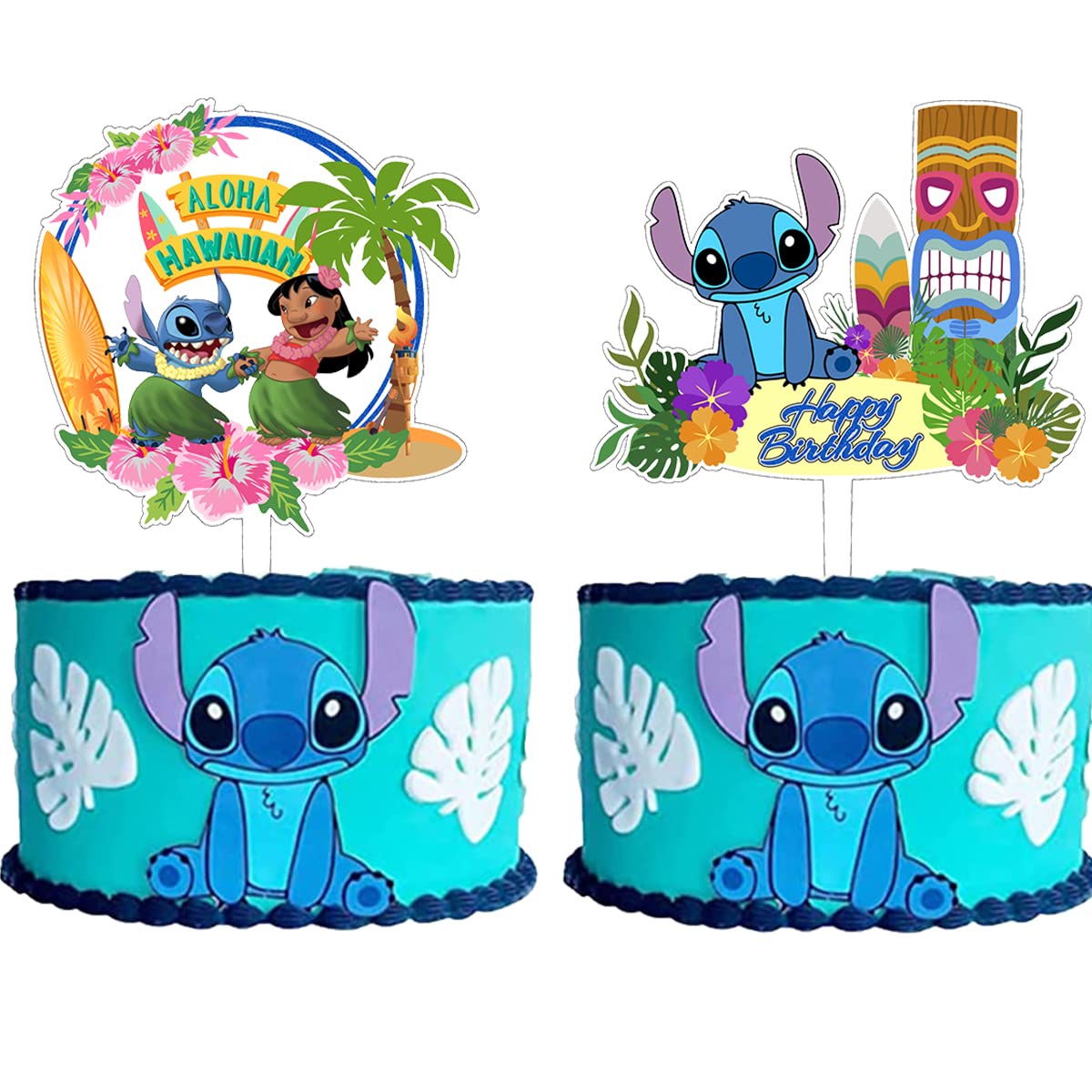 Buy Stitch Cake Toppers -XRHOT 2pcs Stitch Happy Birthday Cake Topper ...