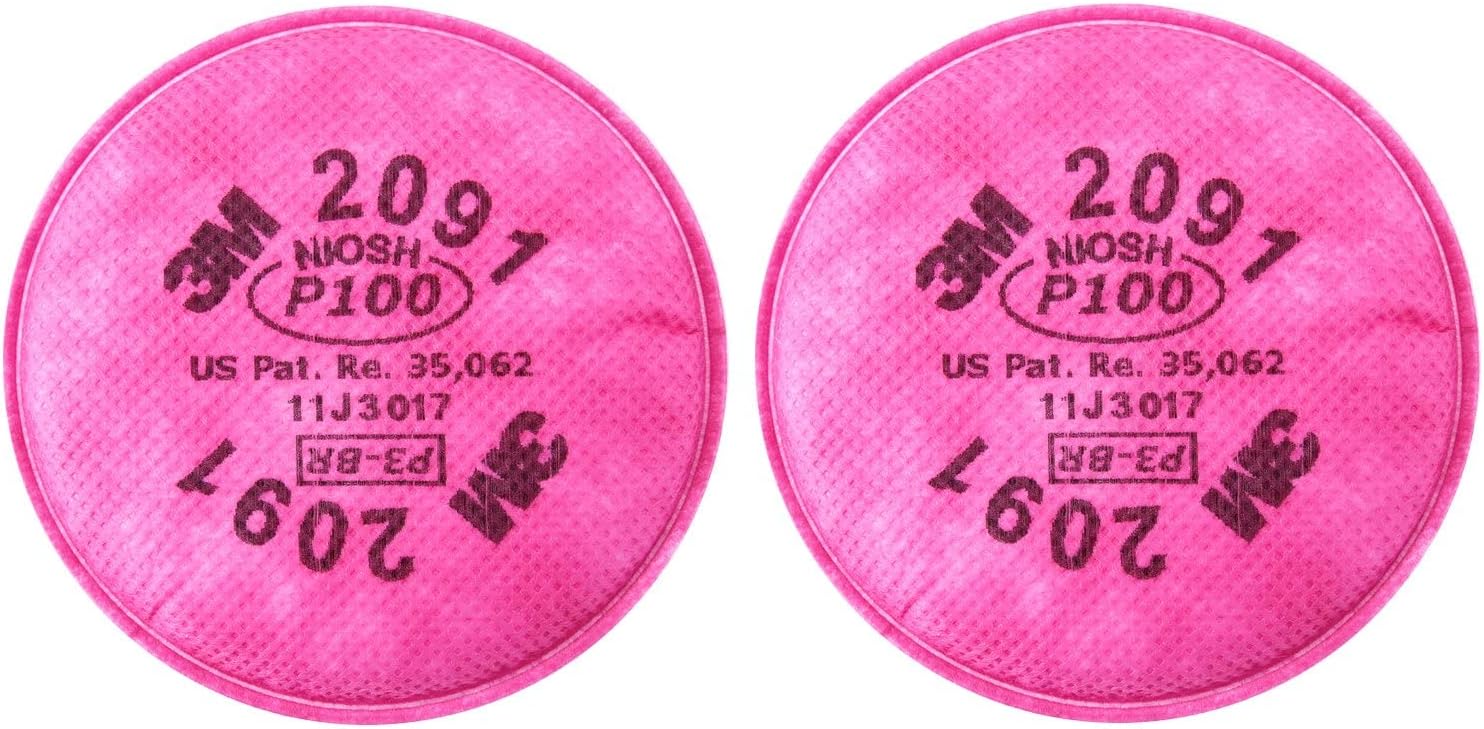Amazon.com: 3M particulate filters P100 #2091/07000 , Pink, One Size, 2 ...