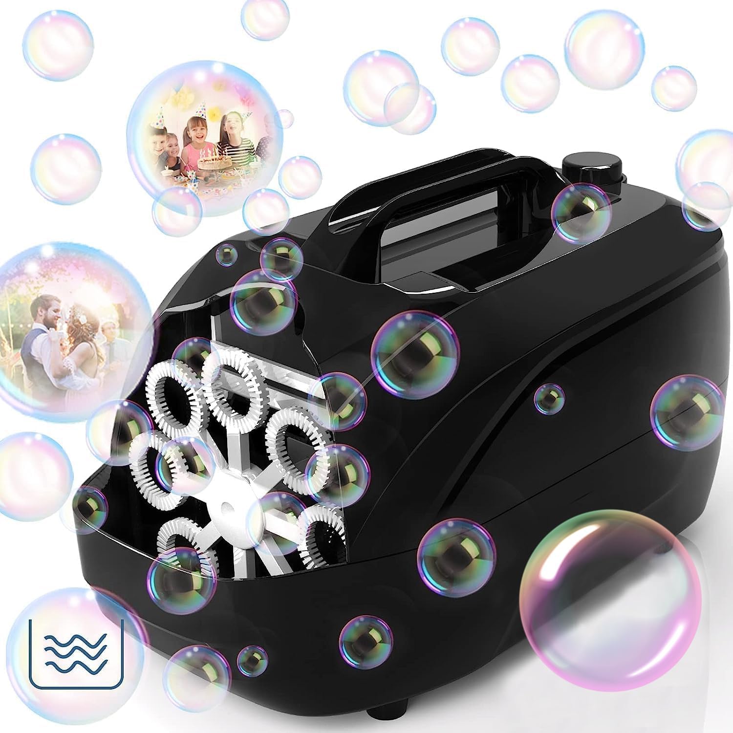 Portable Bubble Machine for Kids, Automatic Bubble Maker Toy, 2 Speed ...