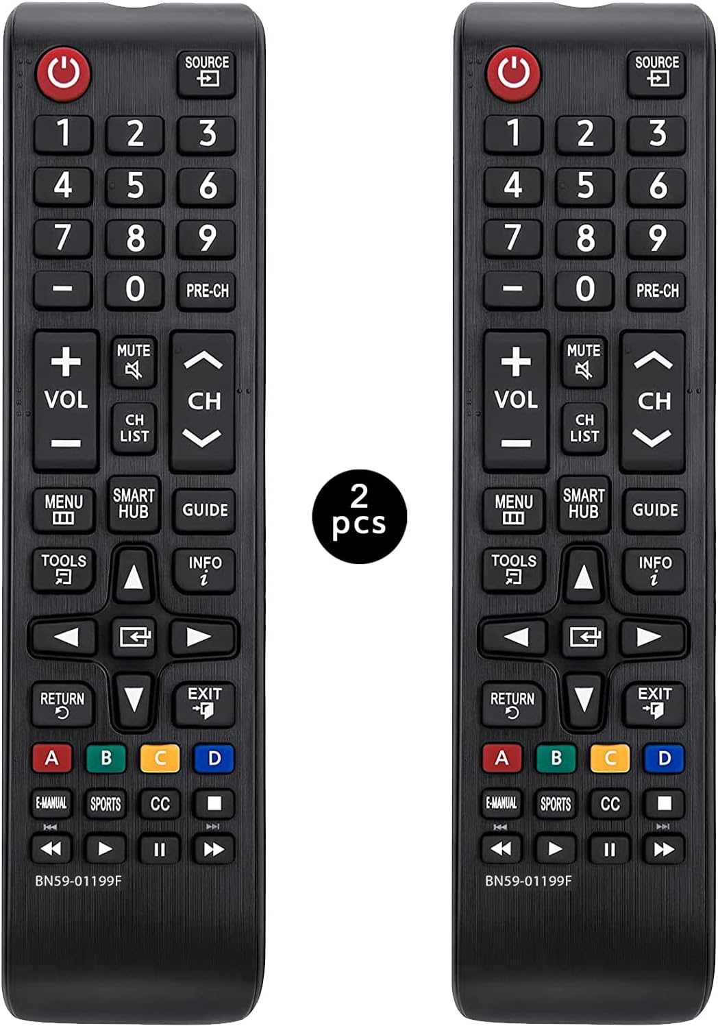 Amazon.com: 【Pack of 2】 New Universal BN59-01199F Remote Control for ...