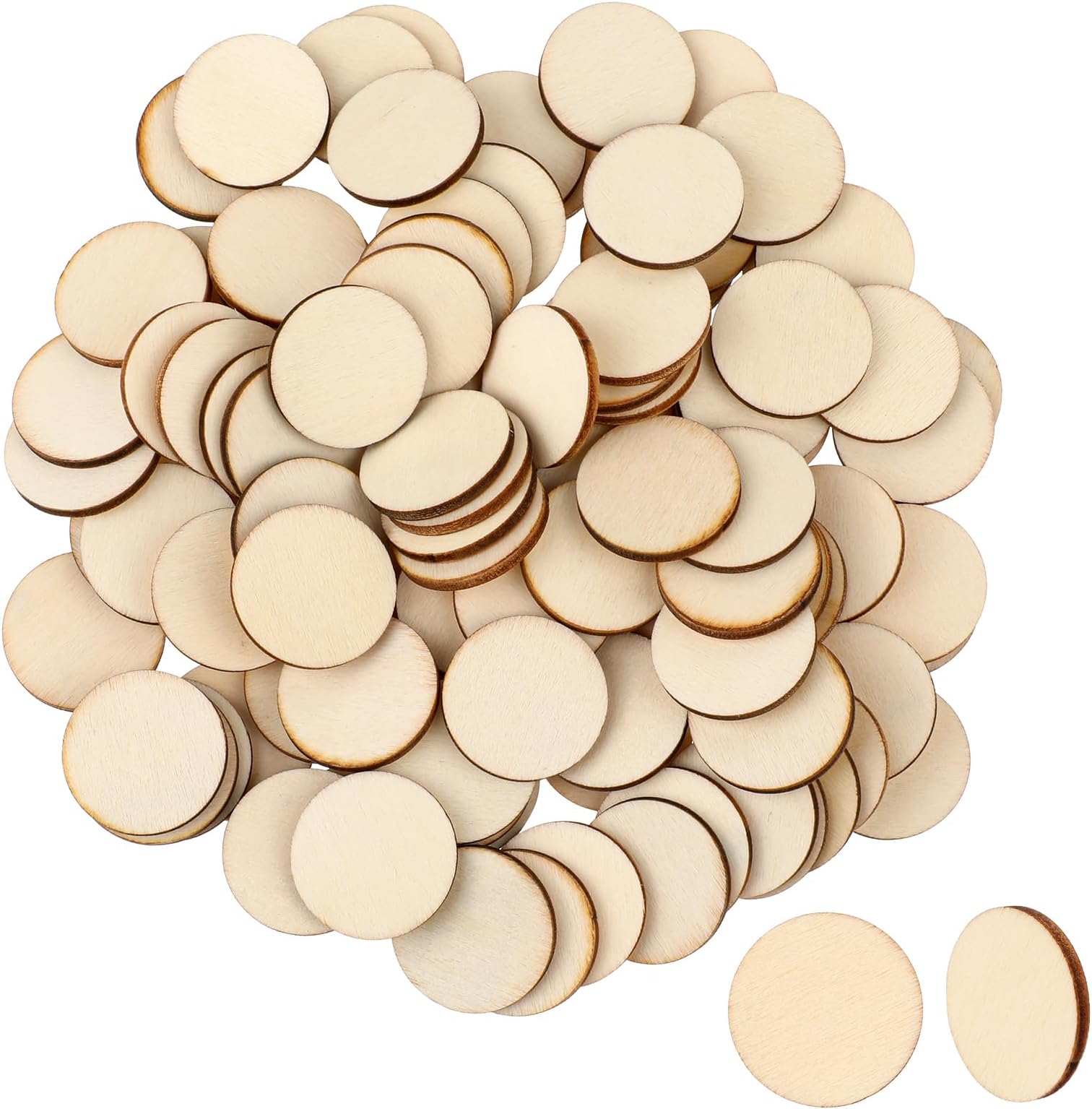 Amazon.com: MUXGOA 60 Pack Round Wood Coins1.5 Inch Natural Wood Slices ...