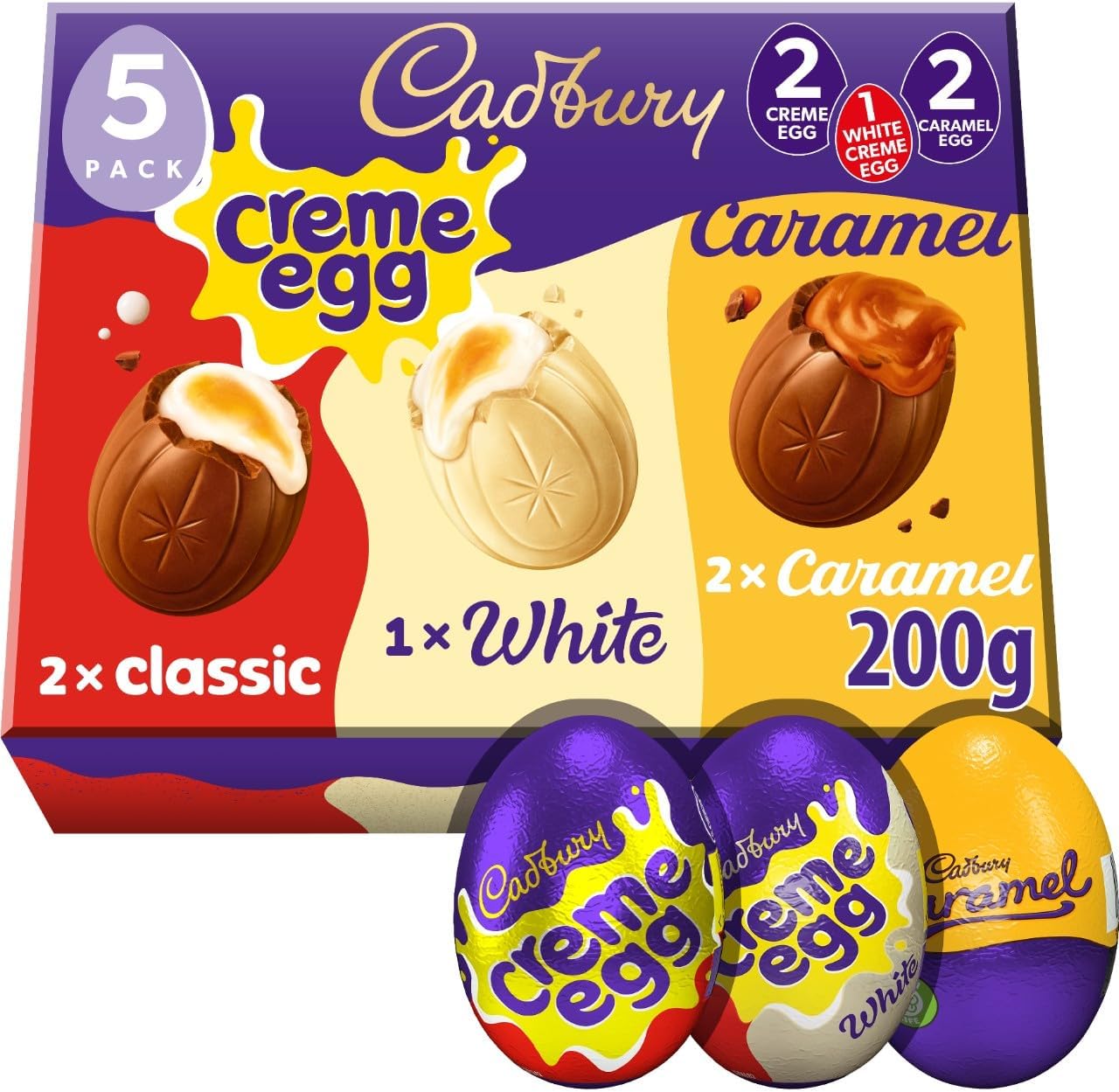 Amazon.com : Cadbury Mixed White Chocolate, Caramel and Crème, 200g ...