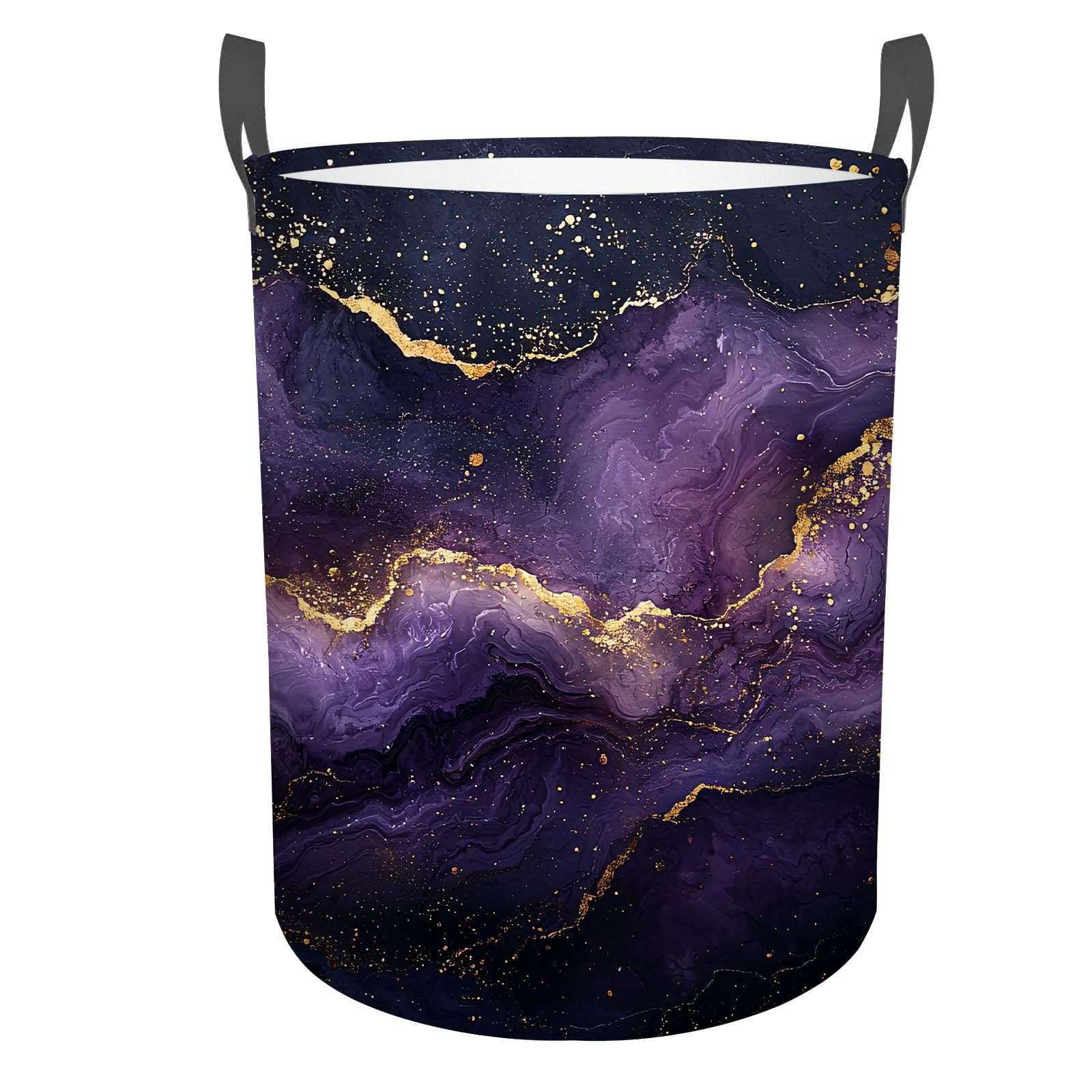 Amazon.com: Purple Gold Marble Laundry Basket,Portable Collapsible ...