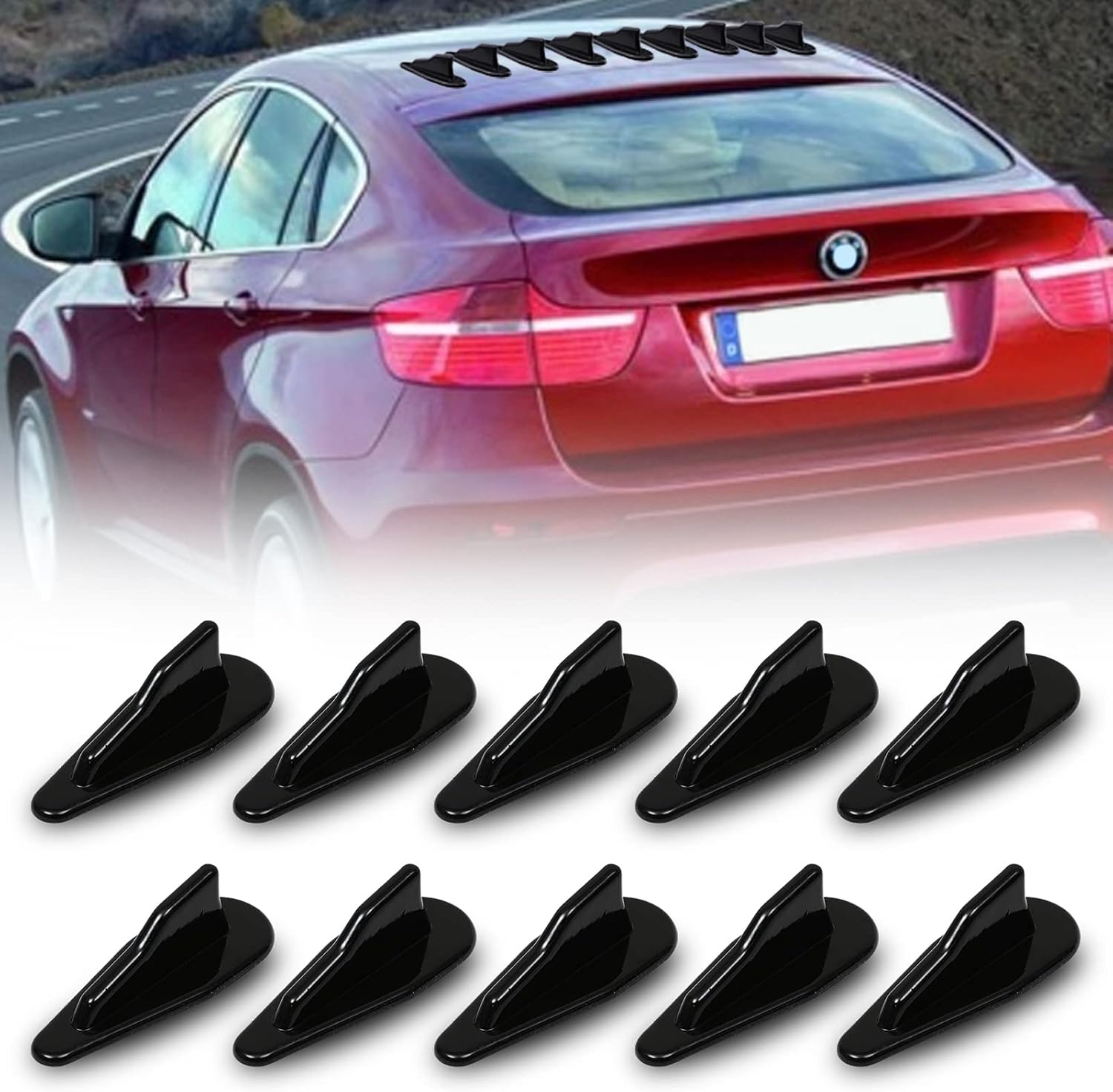 Auraroad 10pcs Diffuser Shark Fin Kit, Shark Fin Spoiler Diffuser ...