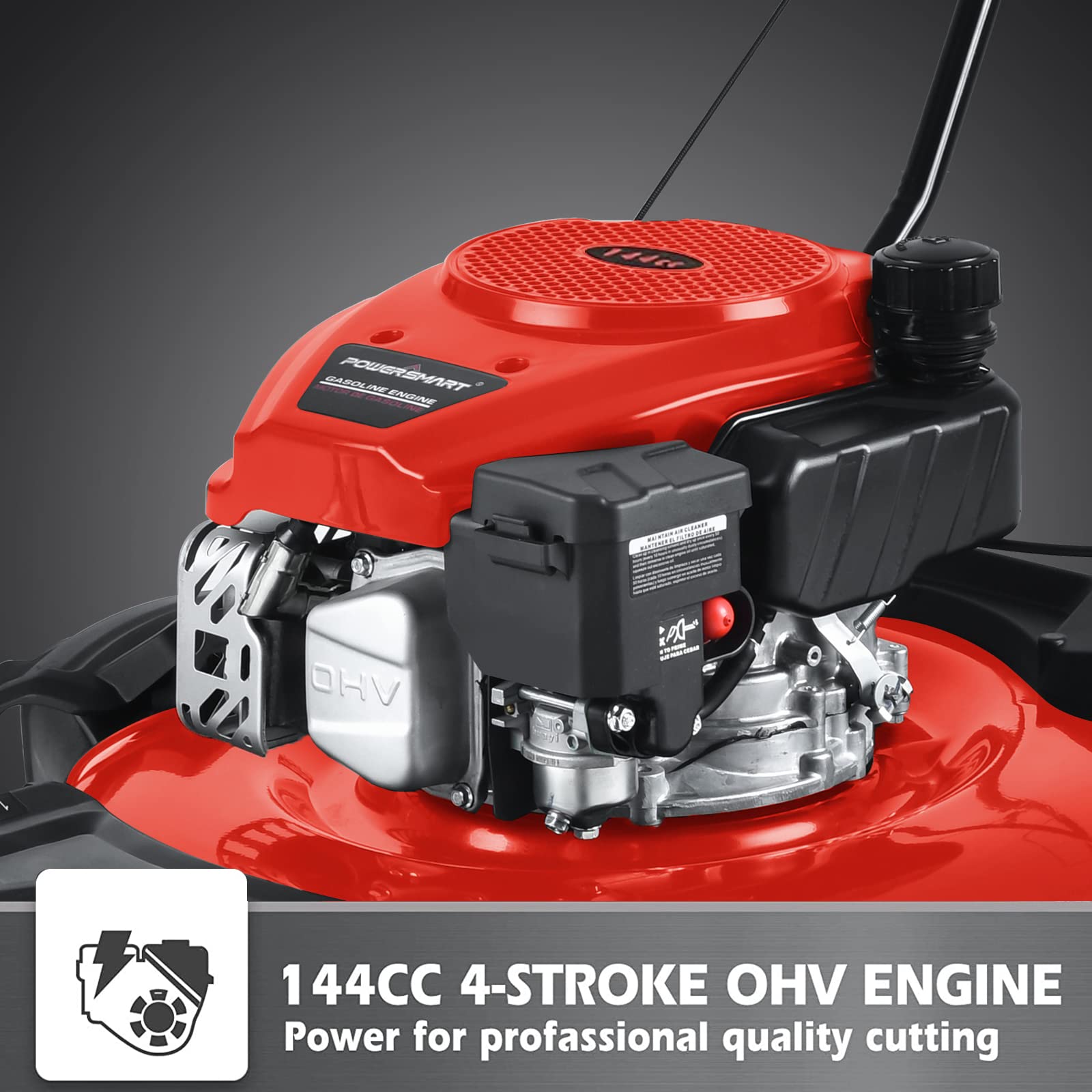 Snapklik.com : Push Gas Lawn Mower 21-Inch 144cc Engine 2-in-1 Mulching Side Discharge DB2321 ...