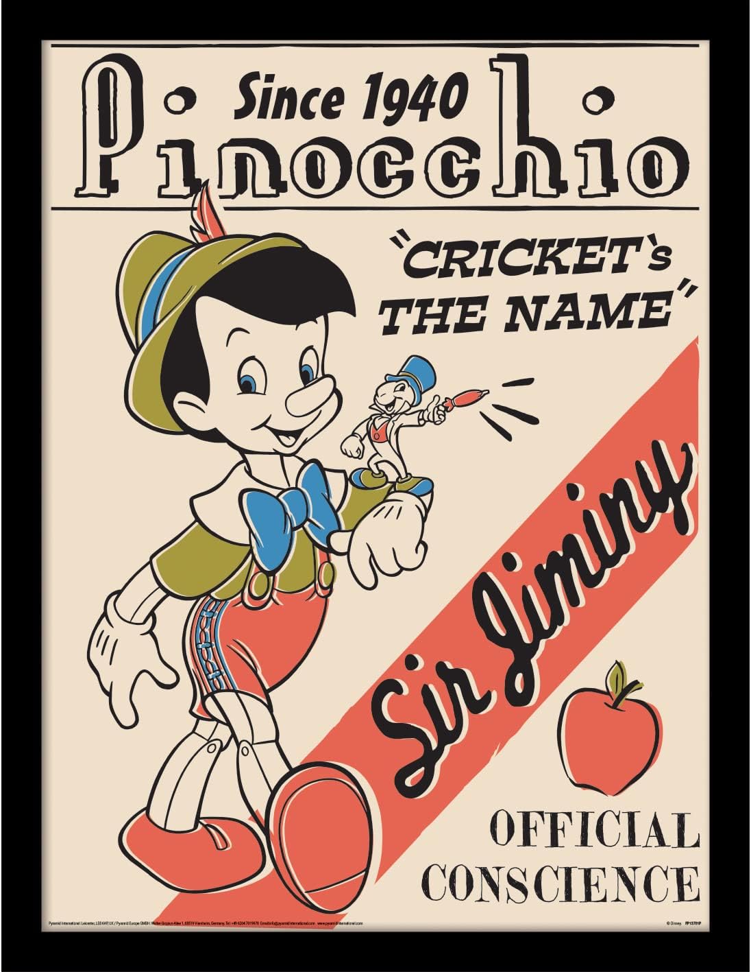 Amazon.com: Pyramid International Disney Classics Pinocchio Print ...