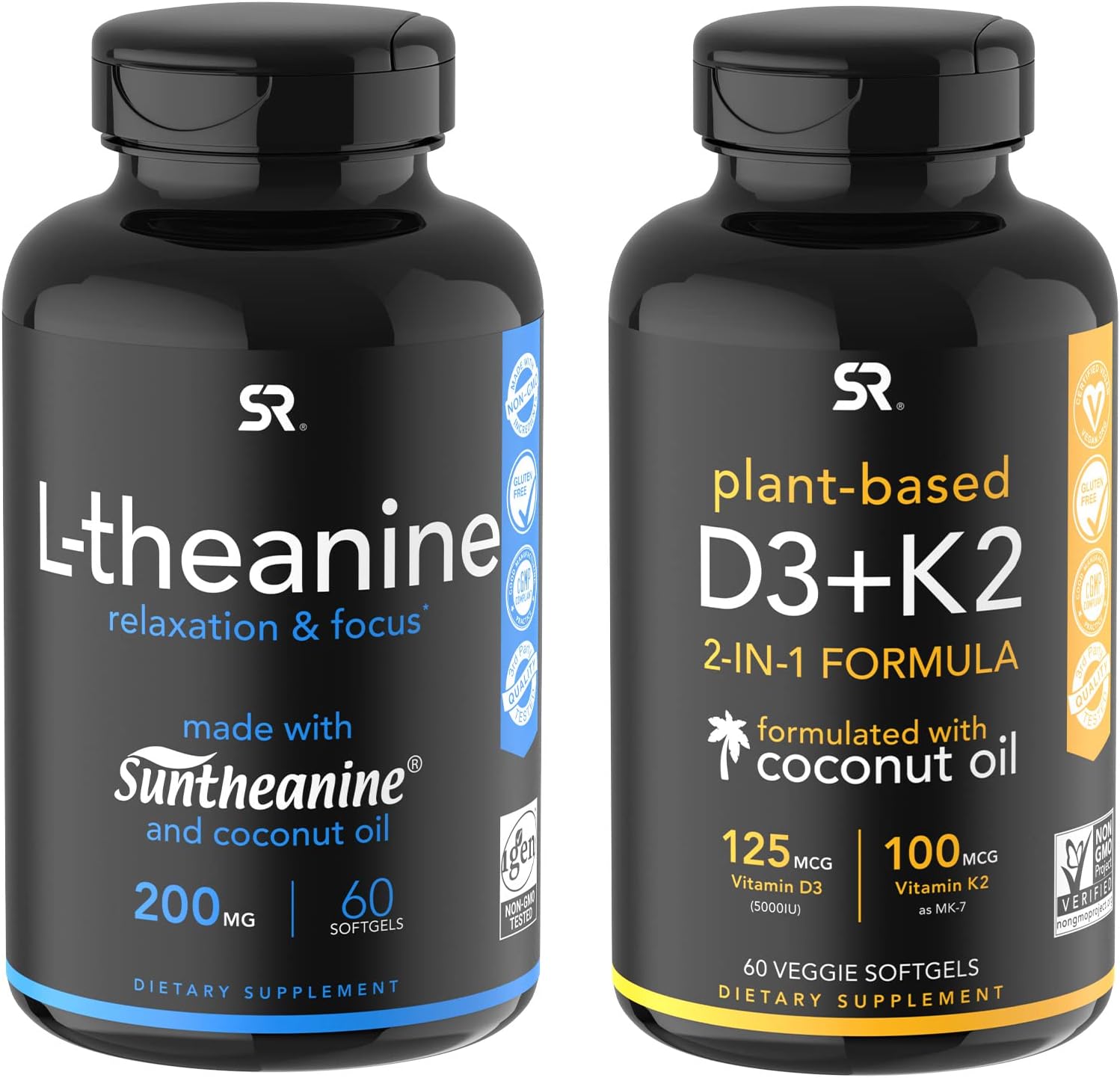 Vitamin D3K2 and L-Theanine Bundle - 5000iu, 100mcg, Nepal | Ubuy