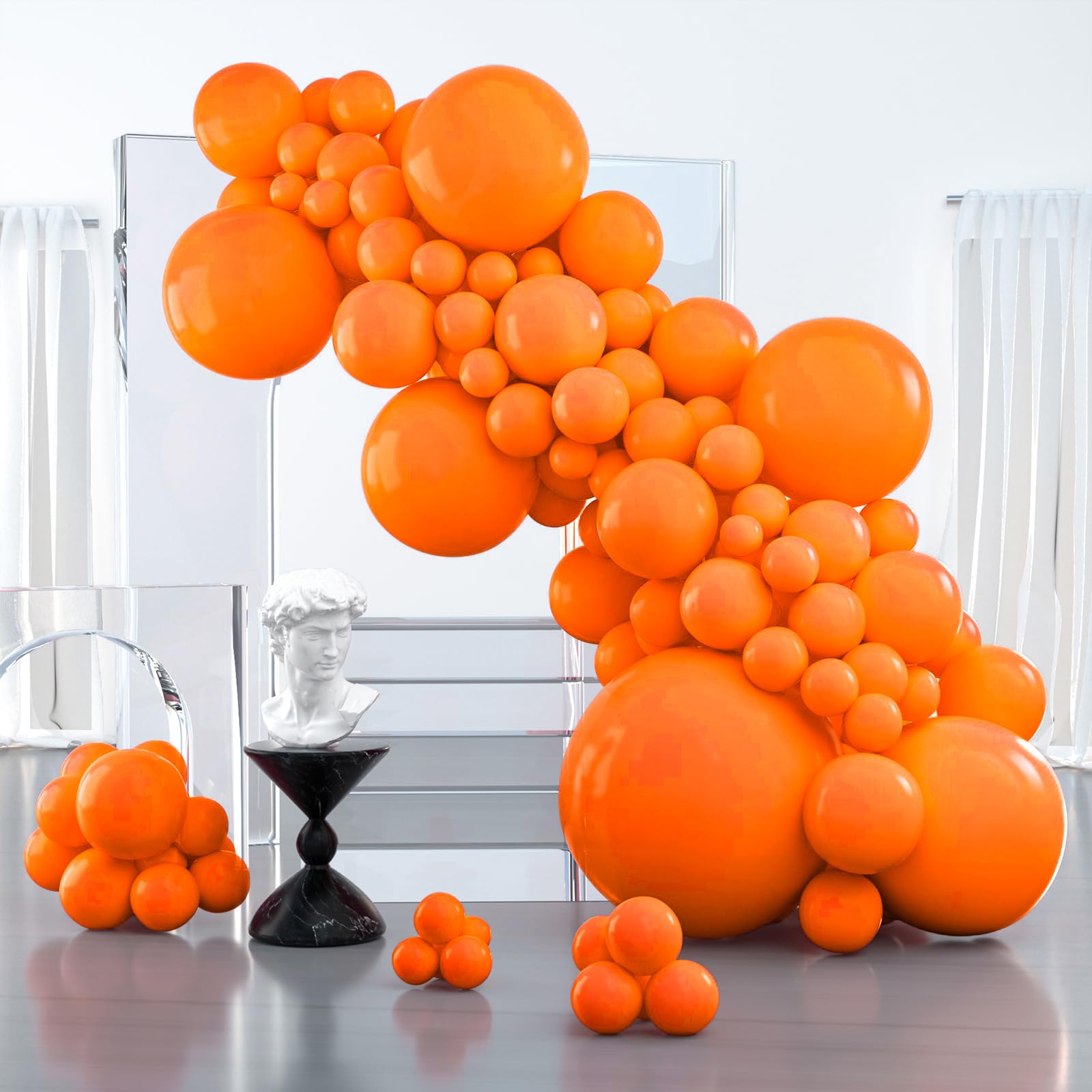 Amazon.com: PartyWoo Tangerine Orange Balloons, 127 pcs Dark Orange Balloons Different Sizes ...