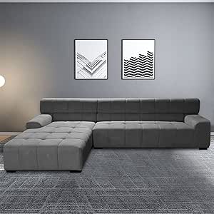 Amazon.com: SSC SATISUNCASA Mid-Century Modern Fabric Sofa, Sectional ...