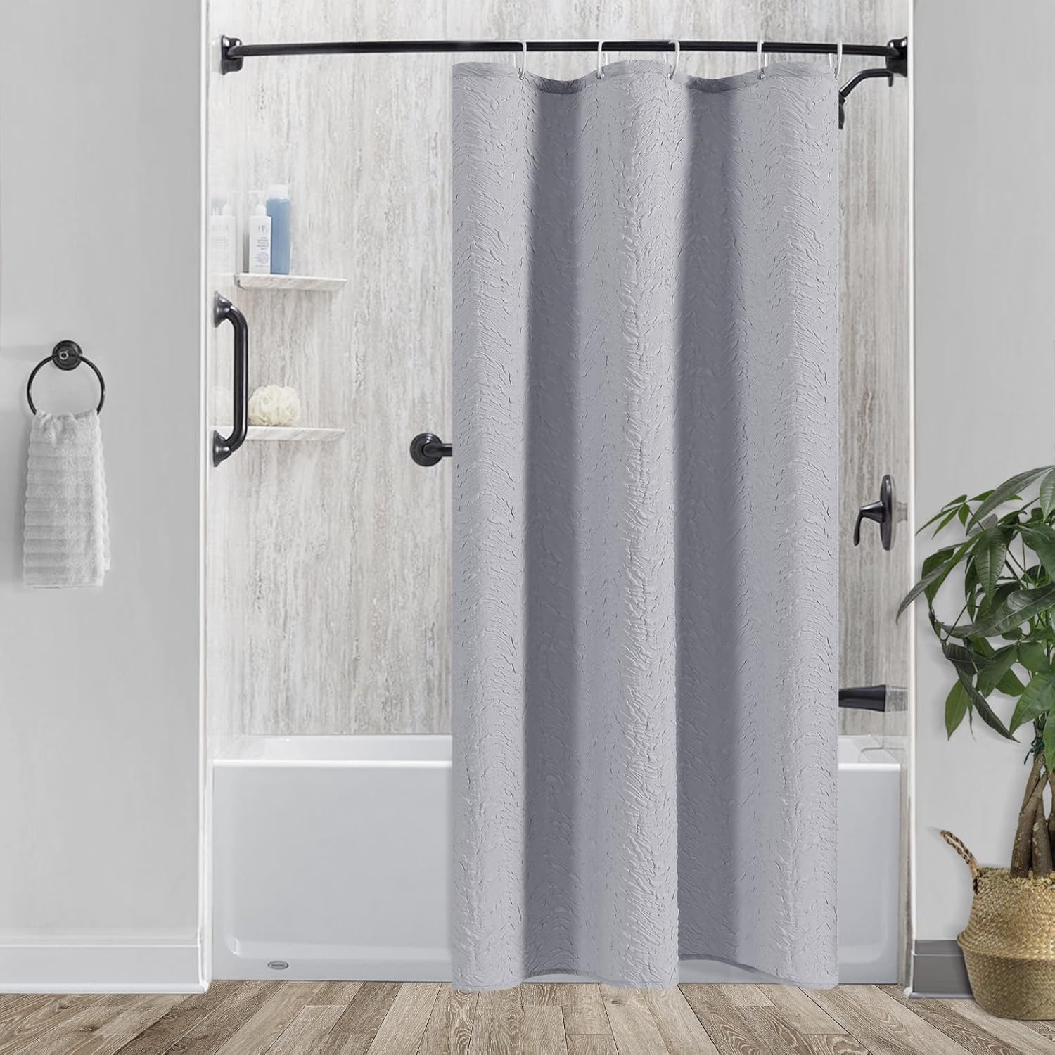 Amazon.com: 36 inch Small Shower Curtain for Bathroom 3D Embossed ...