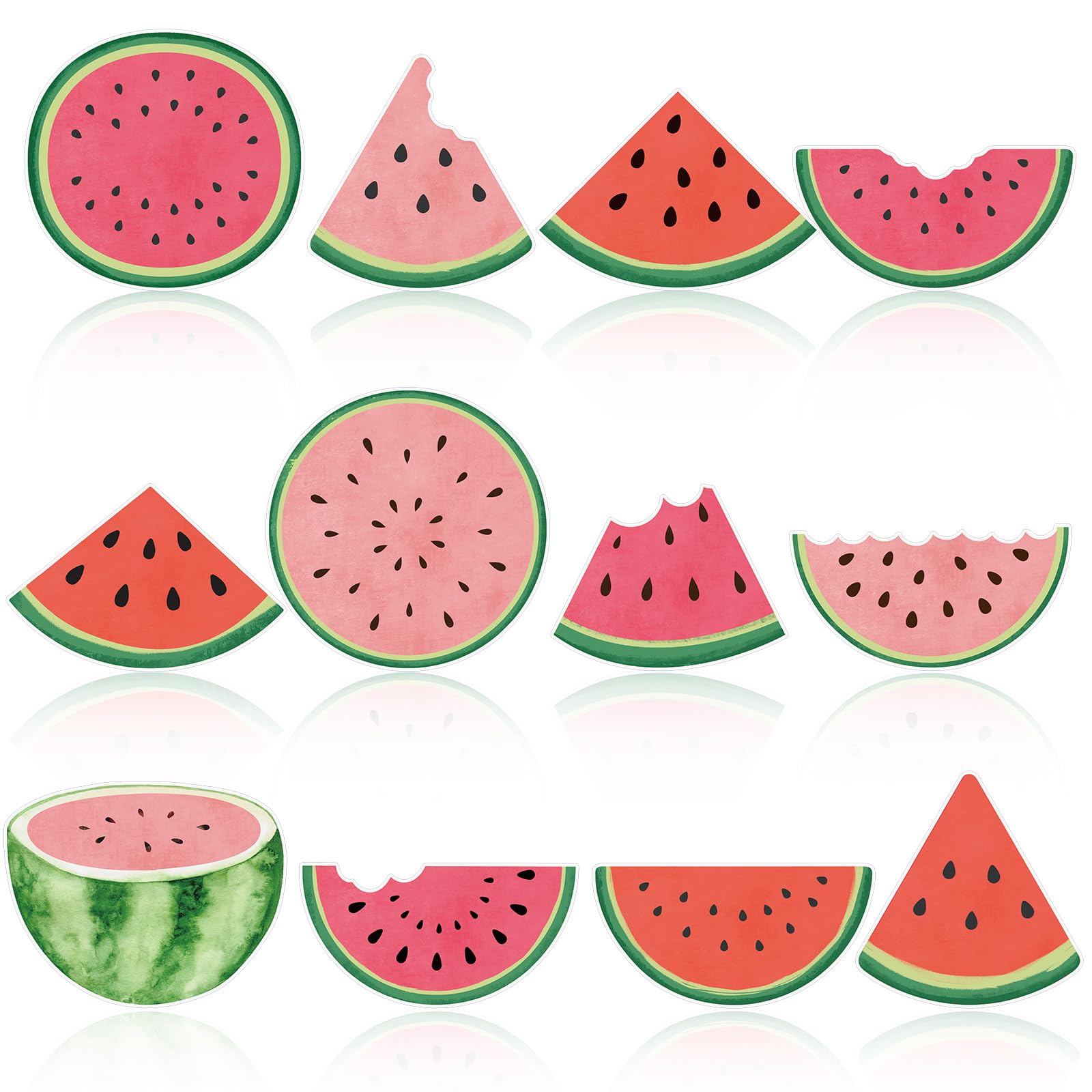 Snapklik.com : 60 Pcs Watermelon Bulletin Board Cutouts Decorations Summer Watermelon Paper ...
