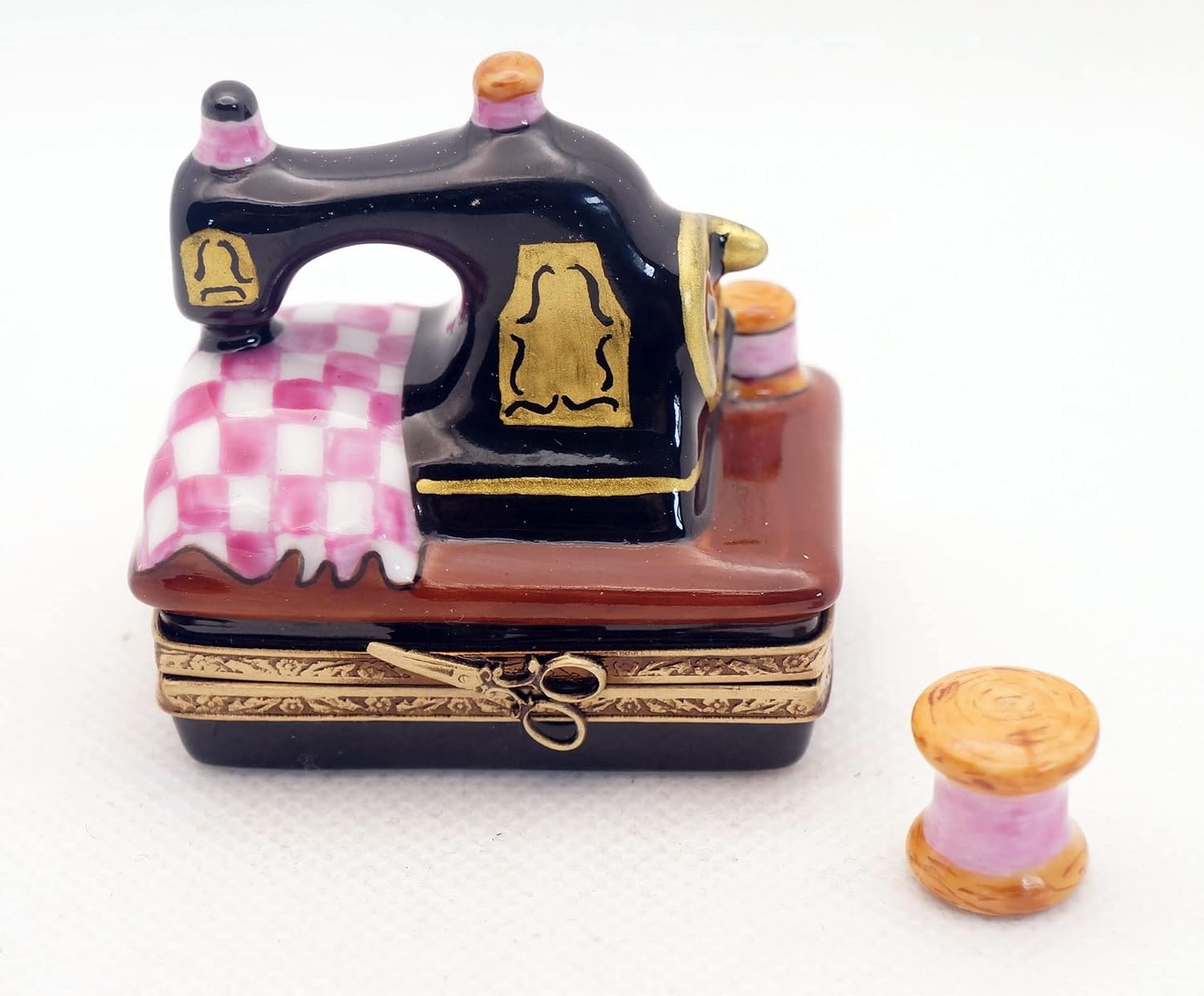 Amazon.com: Authentic French Porcelain Hand Painted Limoges Box Sewing ...