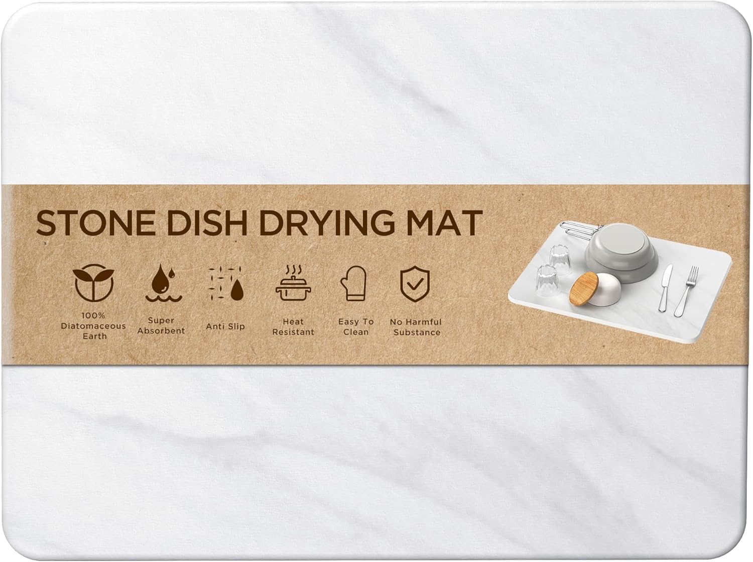 Amazon.com: Stone Dish Drying Mat Super Absorbent Fast Drying ...