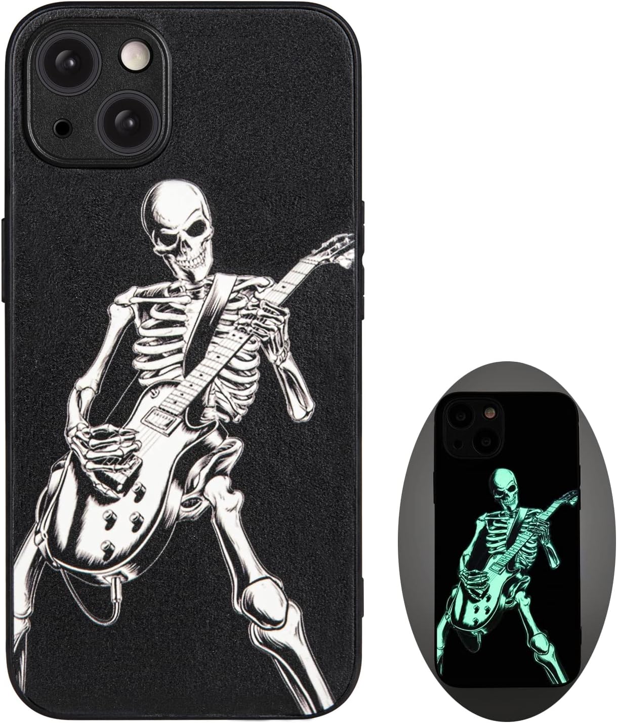 Amazon.com: X spirit Skull Phone Case for iPhone 14, Skeleton Playing ...