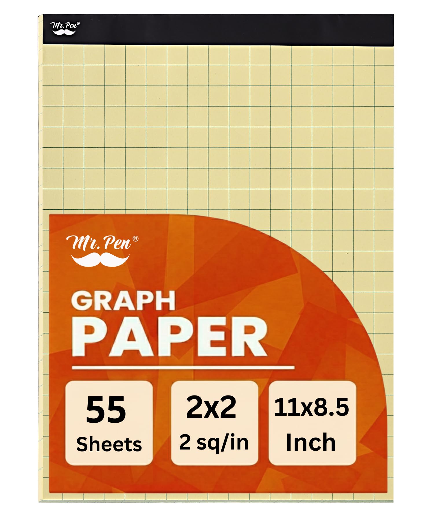Snapklik.com : Graph Paper Pad 11"x8.5", 55 Sheets, 2x2 Quad-Ruled ...