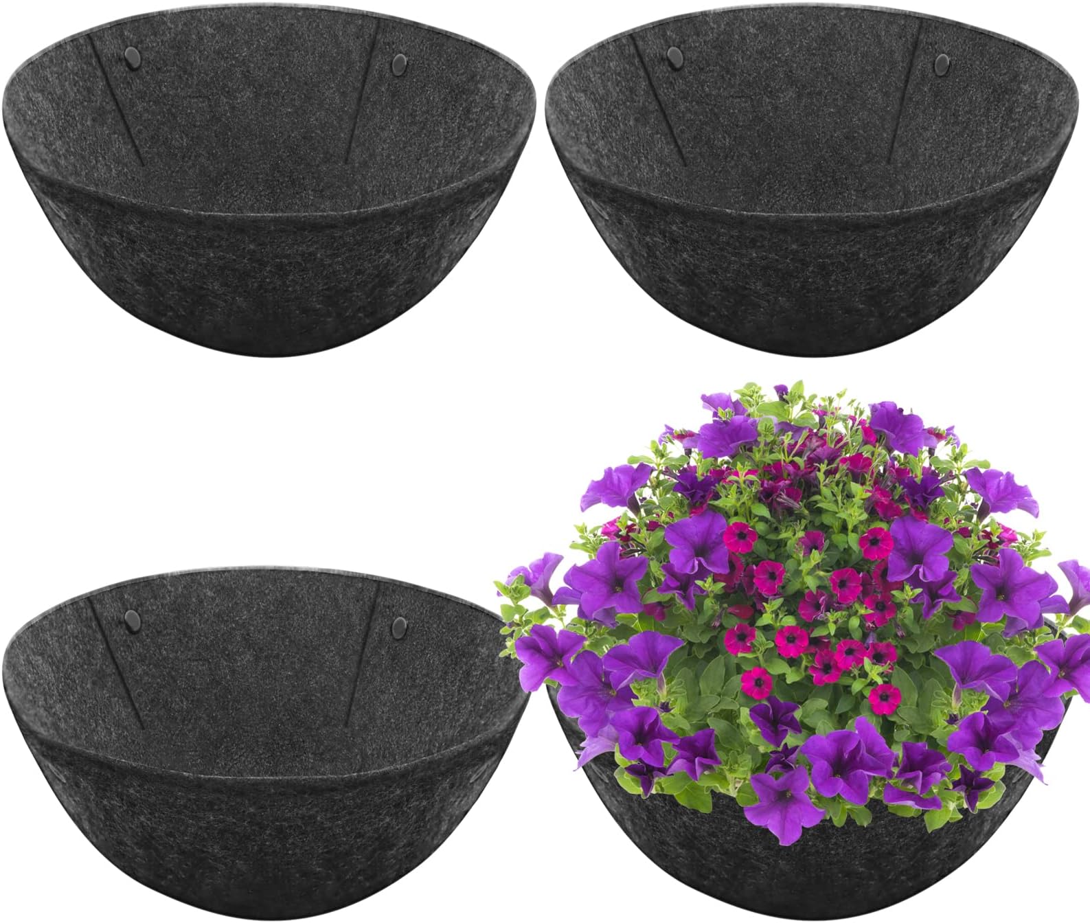 Amazon.com: Suzile 4 Pieces Fabric Planter Basket Liner Replacement ...