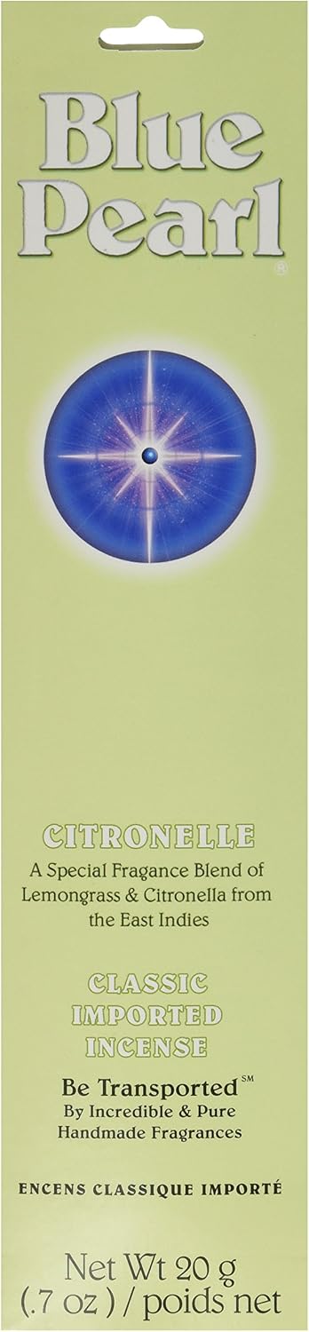 Amazon.com: Blue Pearl Classic Fragrance Incense Sticks, Citronella, 20 ...