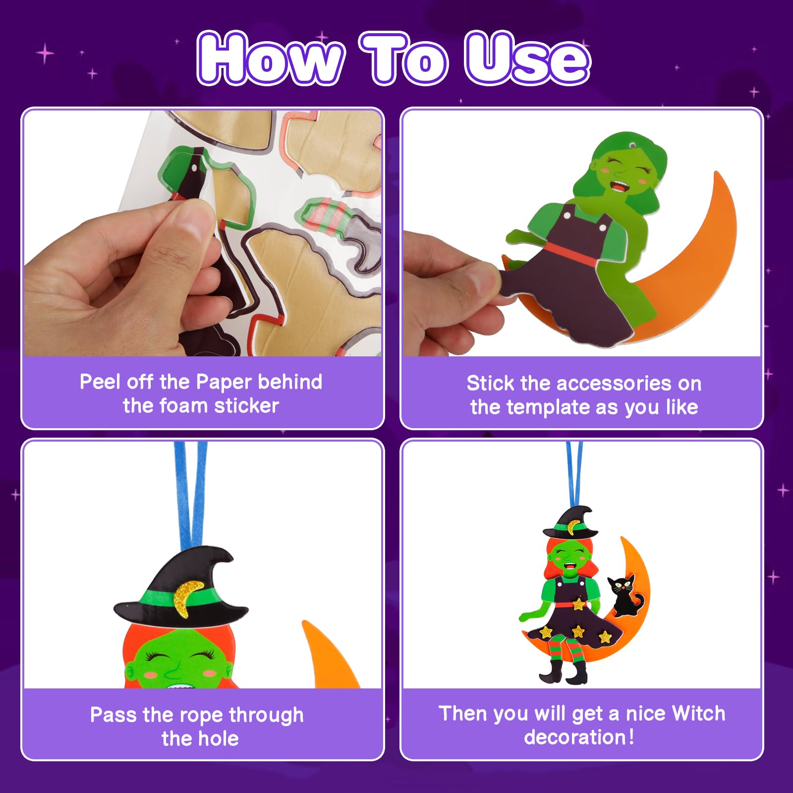 Snapklik.com : 12 Pack Witch Craft For Kids Make Your Own Witch Foam ...