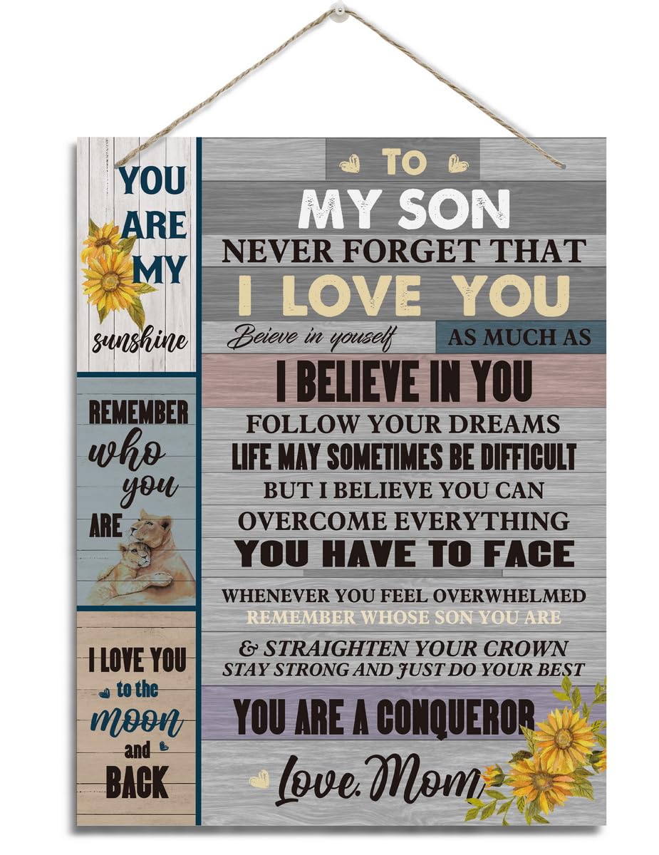 Amazon.com : Son Gift, Inspirational Wall Decor, Decorative Hanging ...