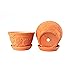 Amazon.com: Set of 2 Different Size Natural Terracotta Fallen Pots or ...
