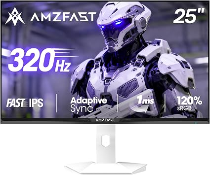 Amazon.com: Amzfast 25 Inch White Gaming Monitor 320Hz/300Hz/240Hz, FHD ...