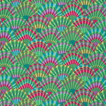 Amazon | Kaffe Fassett Collective Fabrics Paper Fans 45cmx54cm:ケイフファッ ...