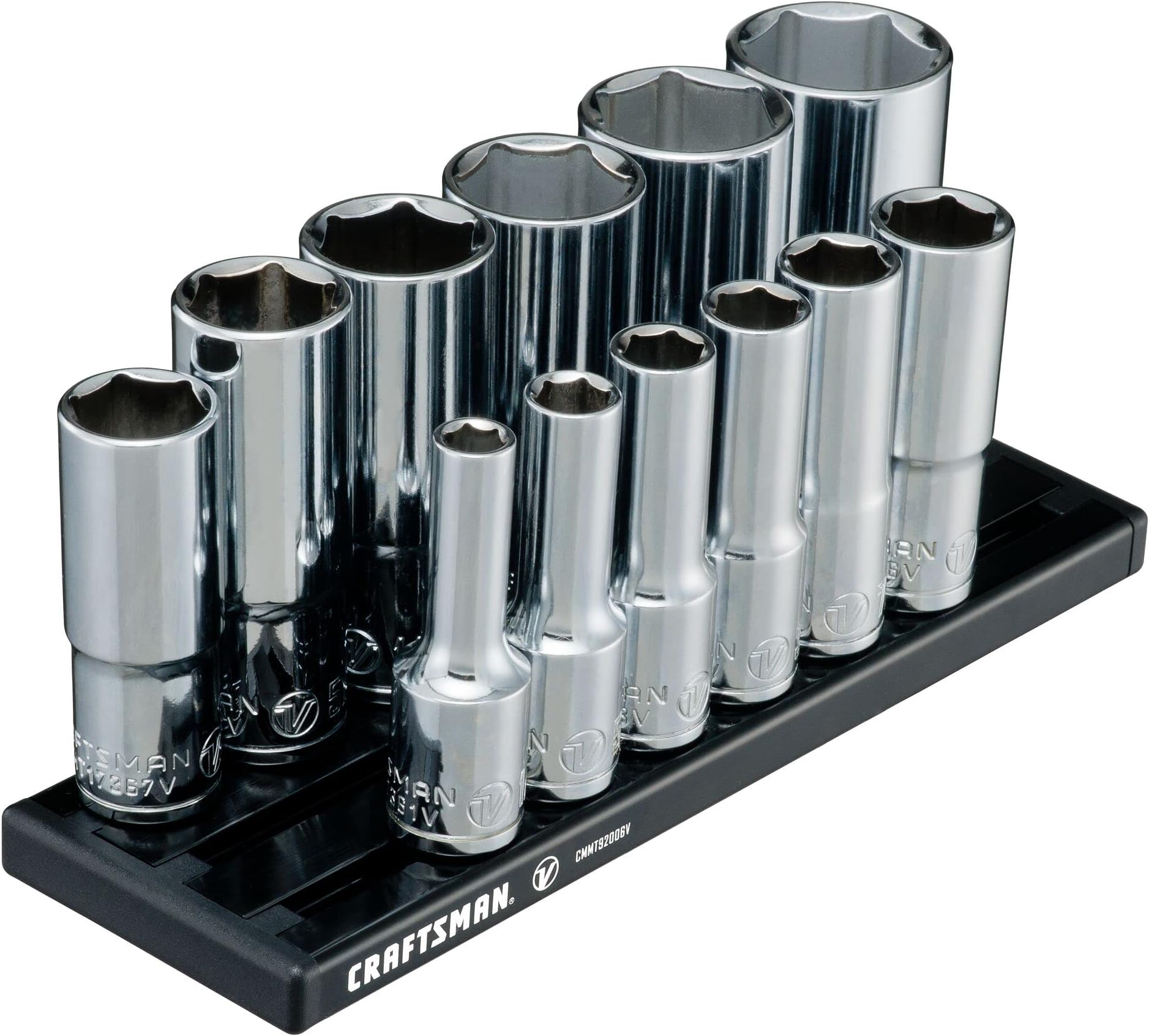 CRAFTSMAN Socket Set, SAE, 3/8" Drive, 6 Pt., 11Piece (CMMT12044 ...
