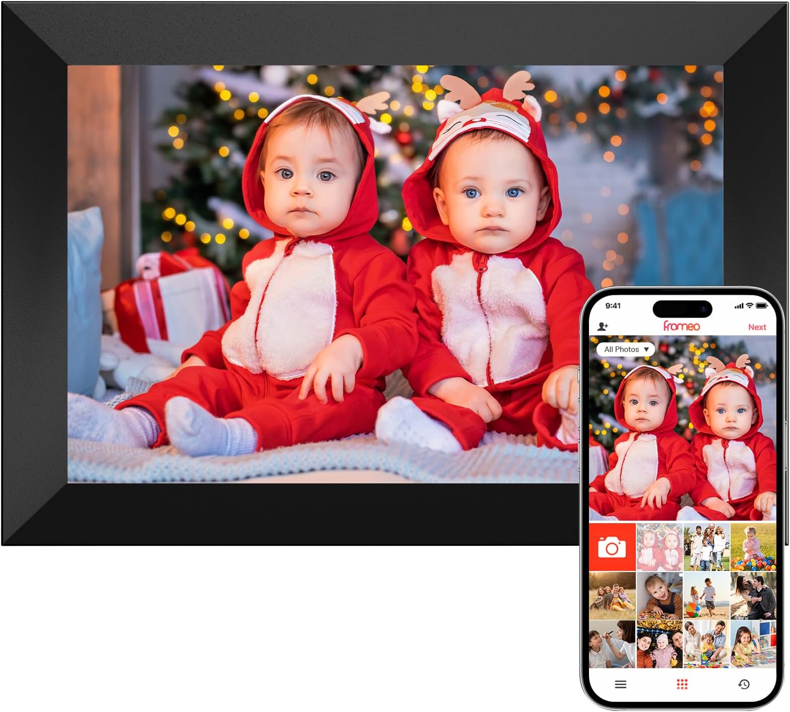 Amazon.com : ARZOPA Frameo Digital Picture Frame 10.1 Inch Smart WiFi ...