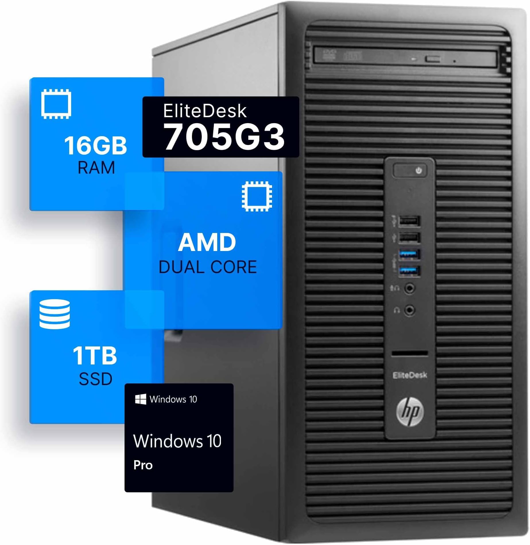 Amazon.com: HP Prebuilt Gaming Desktop Computer | AMD Radeon A6 + 1080p ...