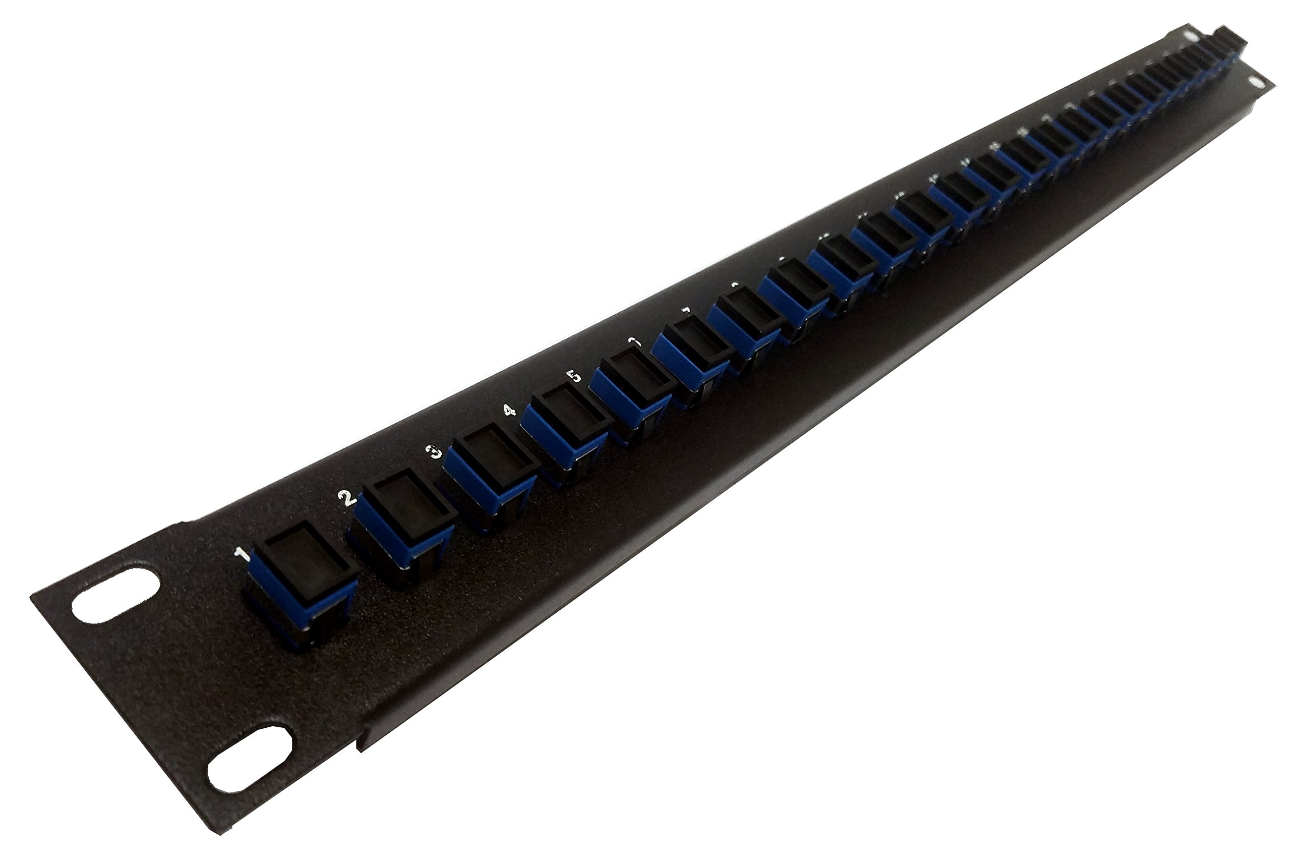 Amazon.com: 24 Port SC Fiber Patch Panel Singlemode (Blue Couplers ...