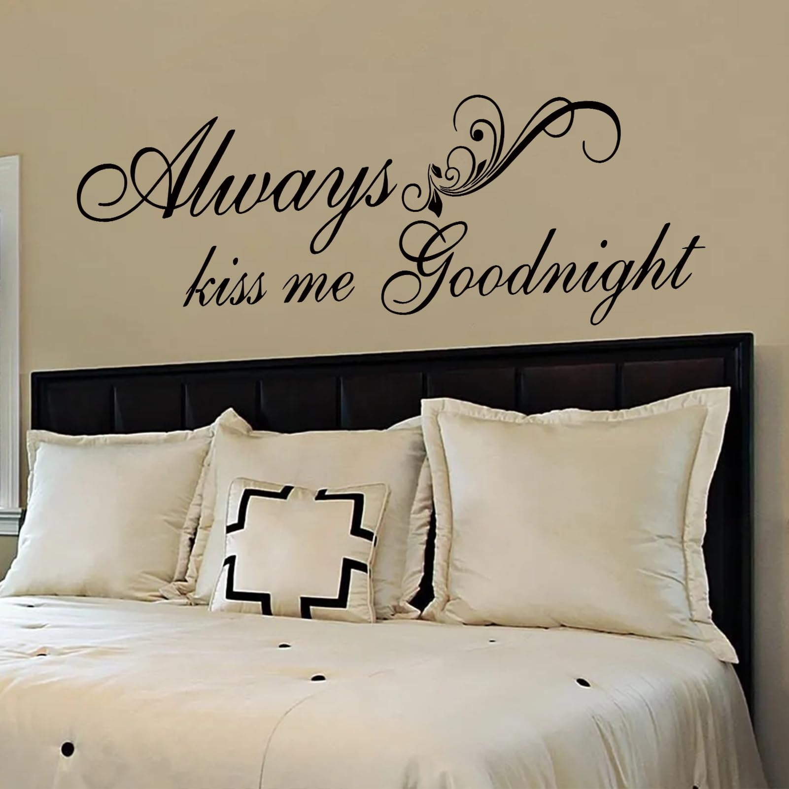 Amazon.com: SEATUNE Always Kiss Me Goodnight Wall Decals - Bedroom Wall ...