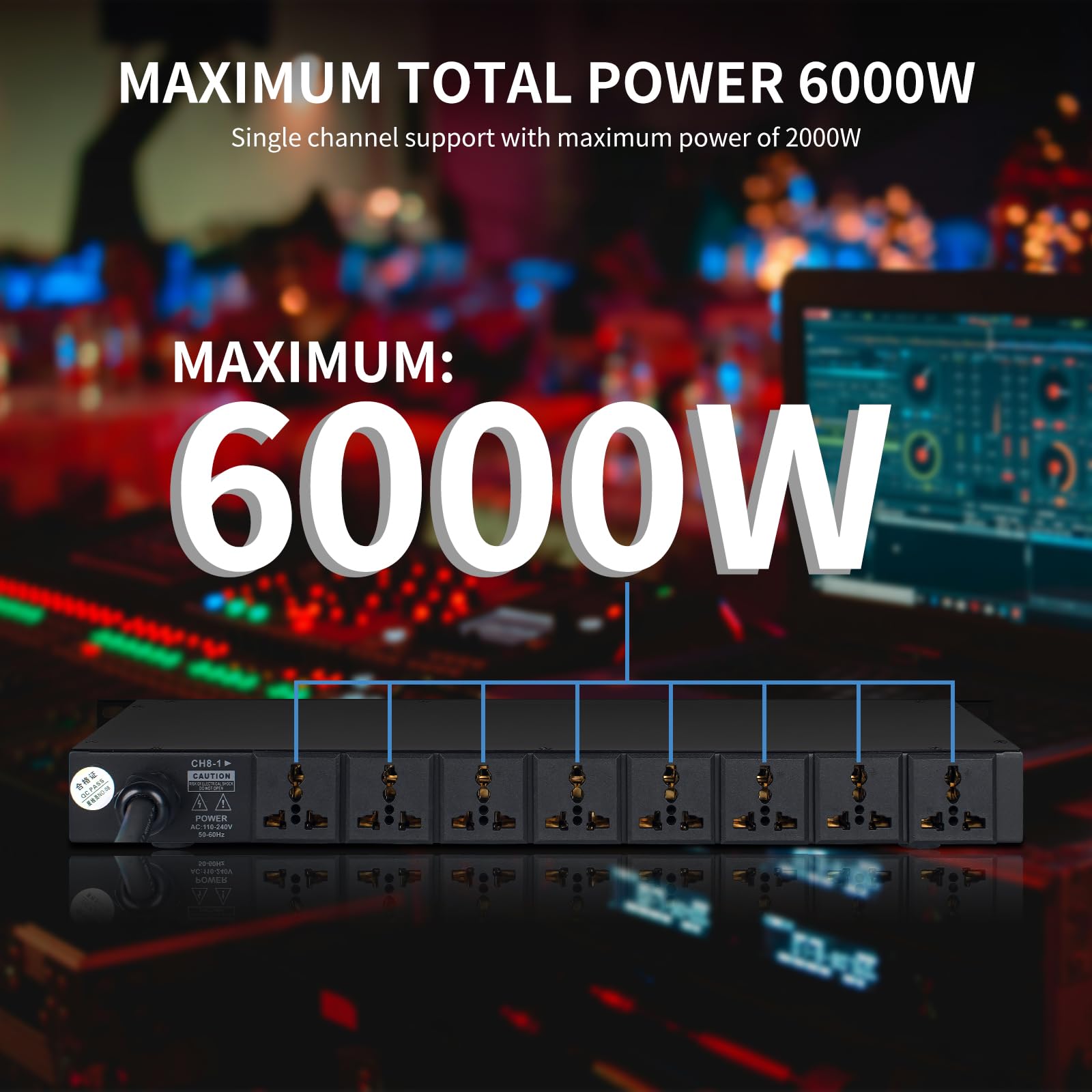 Snapklik.com : XUTGA 10 Outlet Power Conditioner For Audio Equipment 6000W