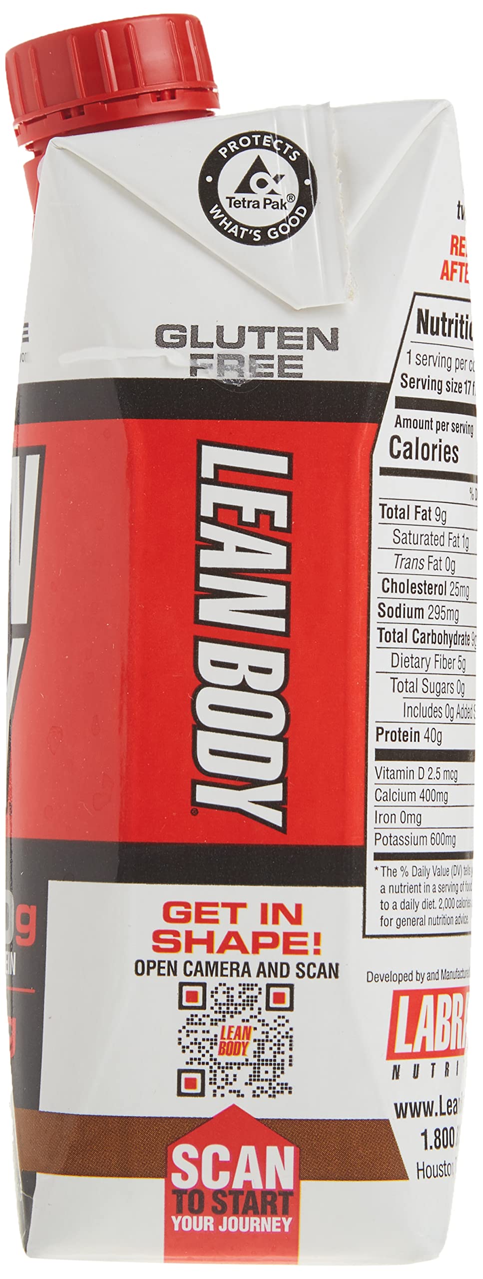 Lean Body Ready-to-Drink Chocolate Protein Shake, 40g Protein, Whey ...