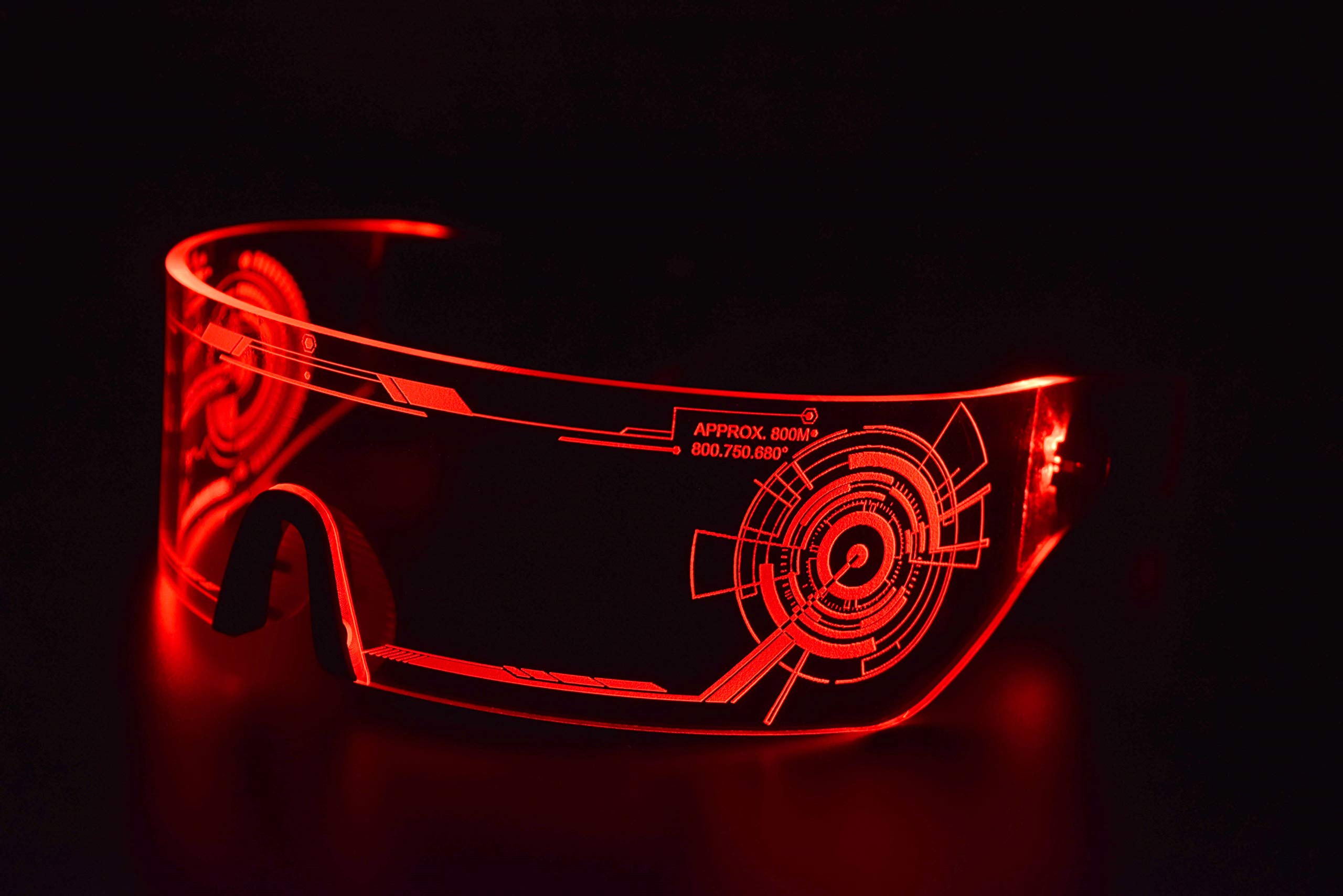 Buy ASVP Shop Cyberpunk LED Visor Glasses - Perfect For Cosplay and ...