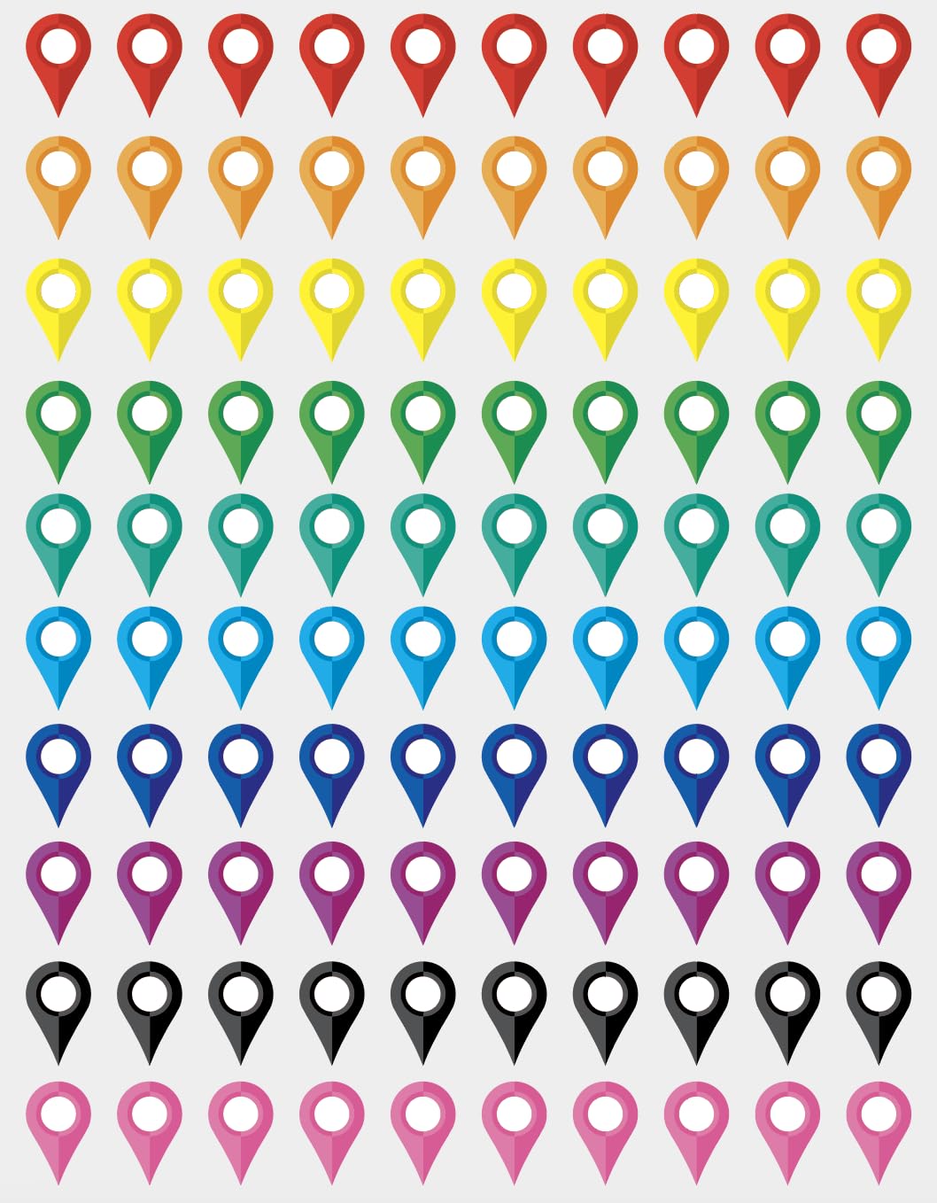 Amazon.com: 0.375x0.6 inch 100 PCS Map Location Position Stickers ...