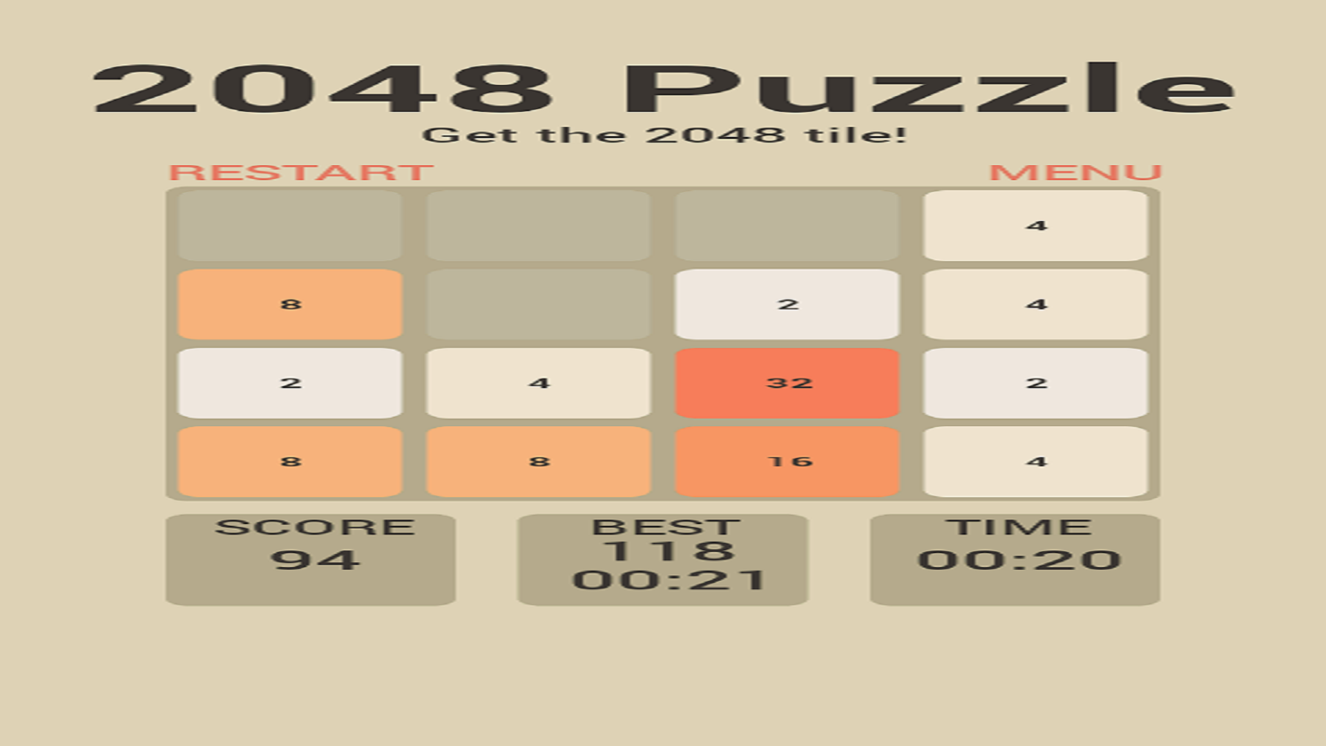 2048 game - free - App on Amazon Appstore