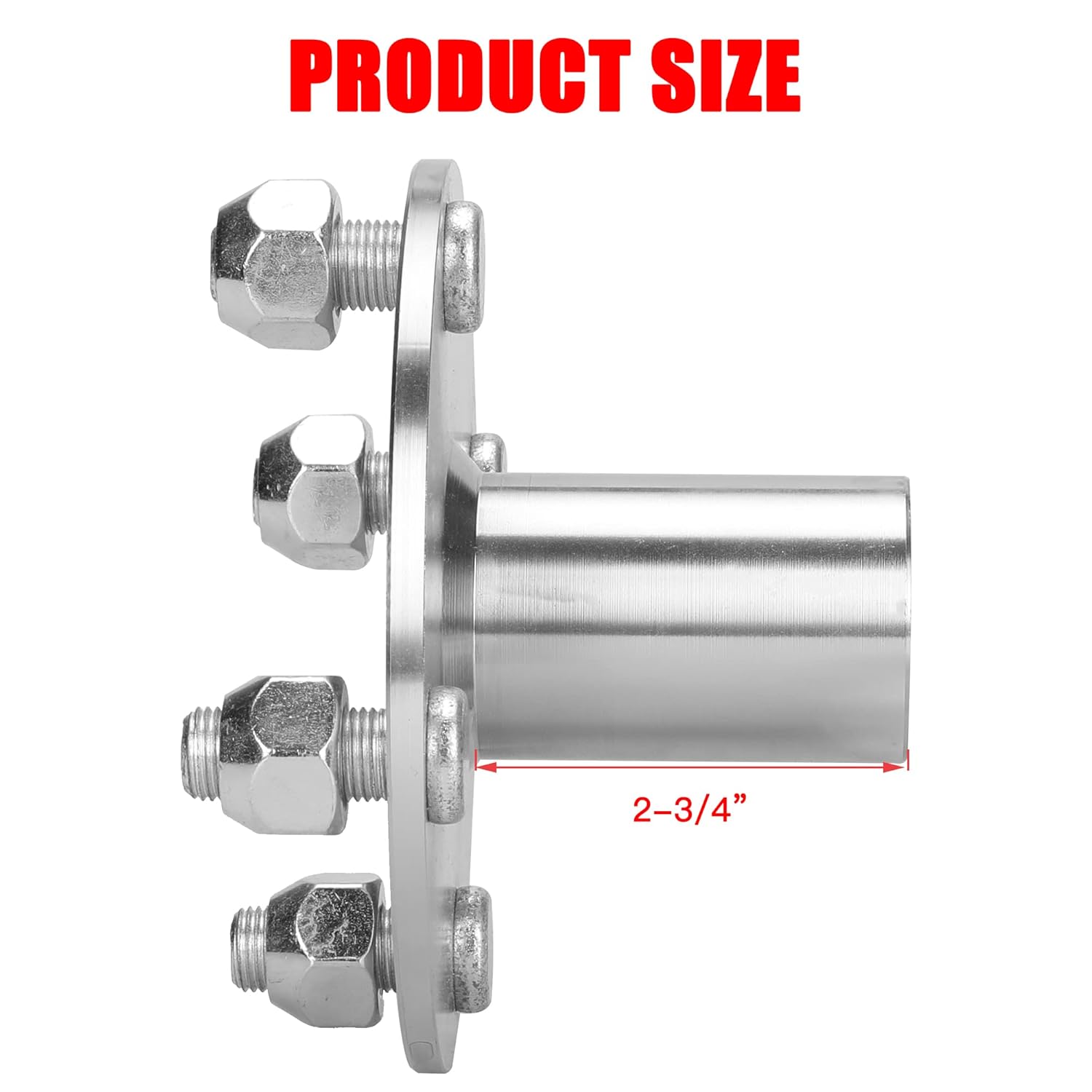 GREHUA Sprocket Axle Brake Hub Adapter 4 x 4 with 2-3/4 Hub 1/4 Keyway ...