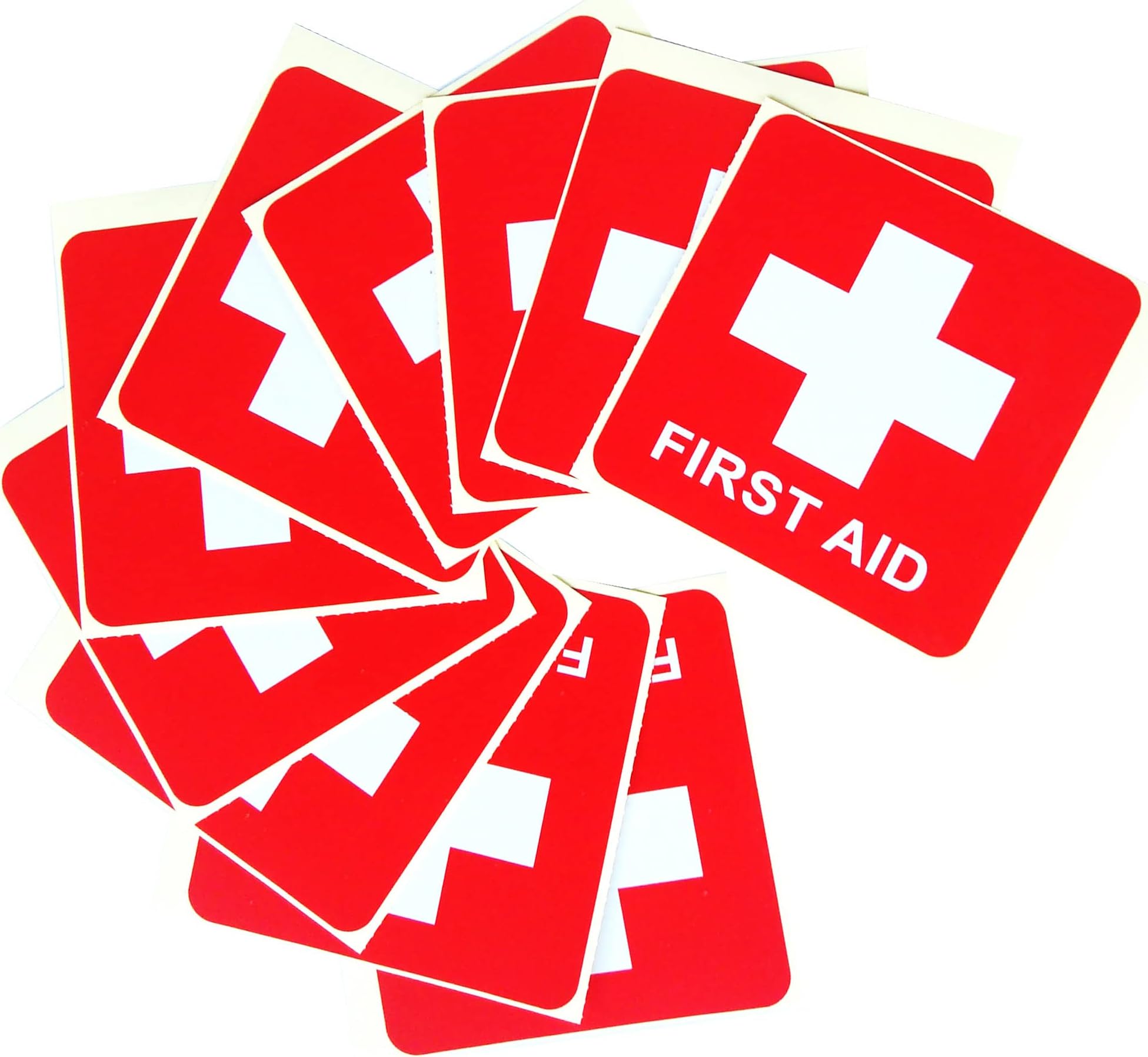 Amazon.com: (6 pcs) (2.50 x 2.00" inch) REFLECTIVE FIRST AID STICKERS ...