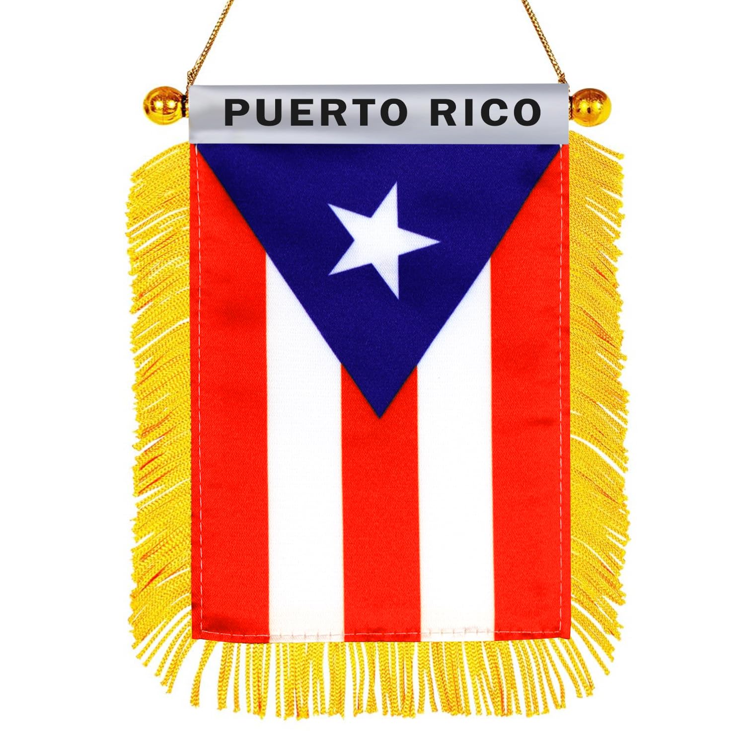 Amazon.com : Puerto Rico Hanging Flag with Suction Cup 4x6 Inch ...