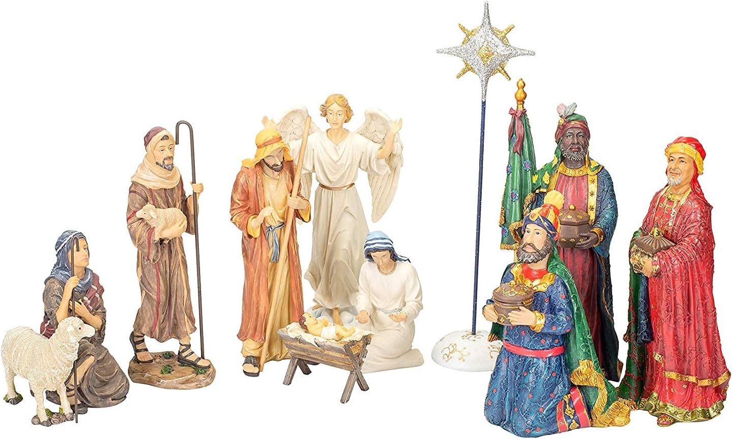 Amazon.com: Three Kings Gifts Nativity Set for Christmas Indoor 23 ...