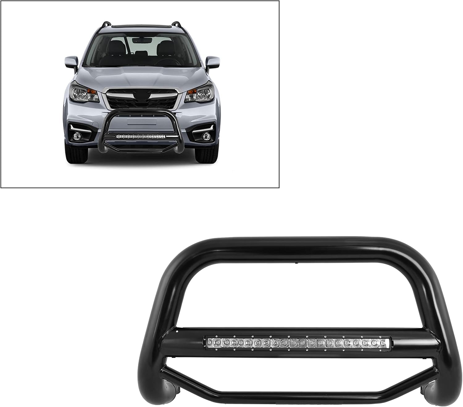 Amazon.com: Black Horse Max Beacon Bull Bar No skid plate Black ...
