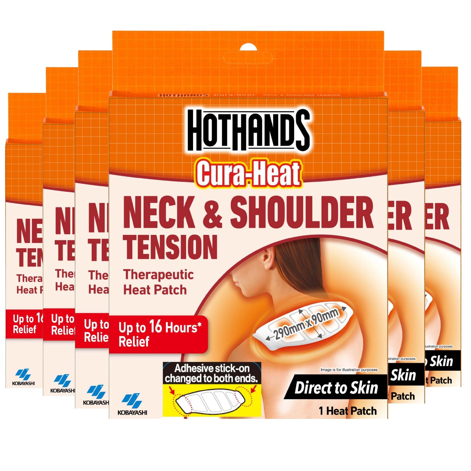 HOTHANDS CuraHeat Neck and Shoulder Tension Therapeutic Heat Patch 1P x ...