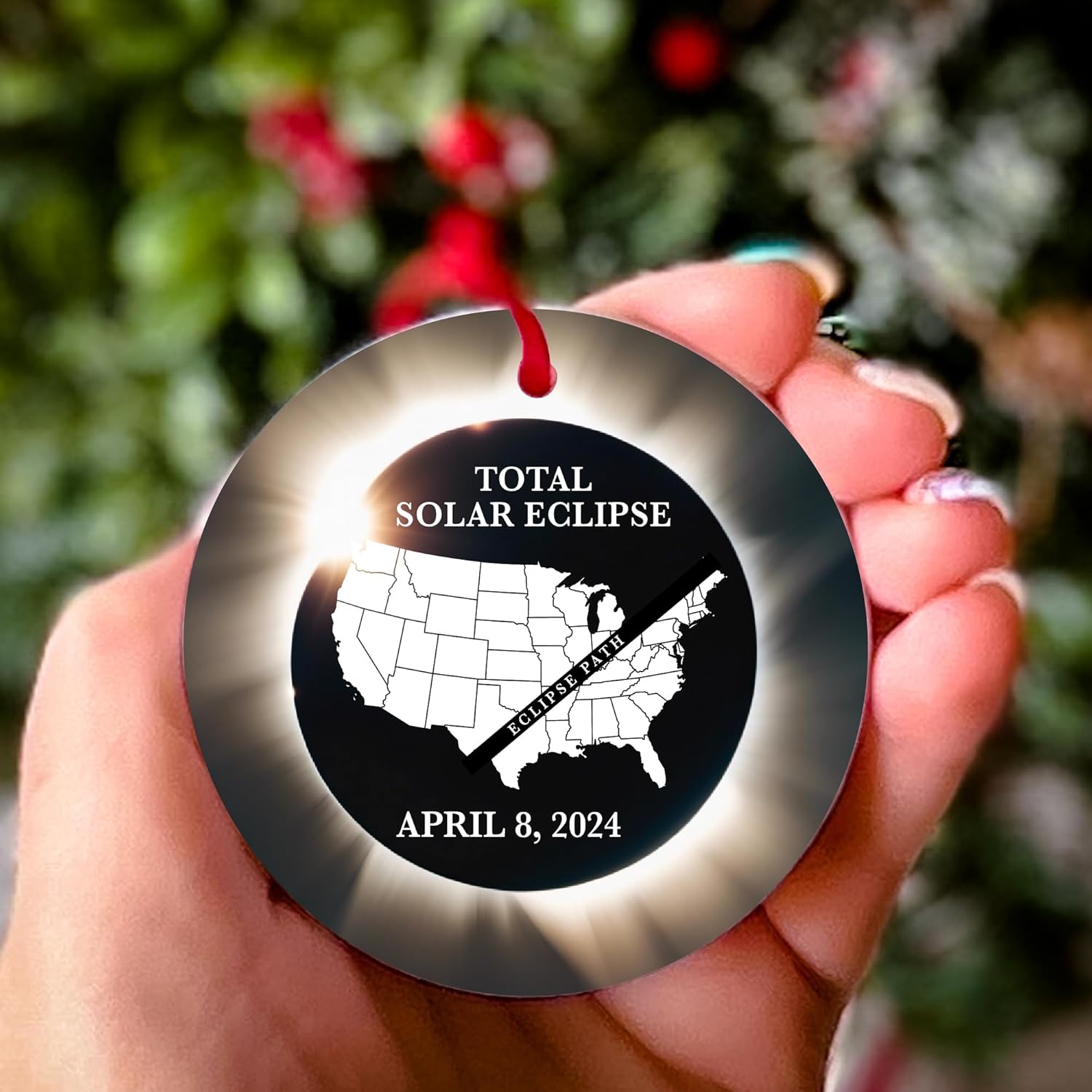 Solar Eclipse Ornament 2024-2024 Total Solar Eclipse Falkland Islands ...