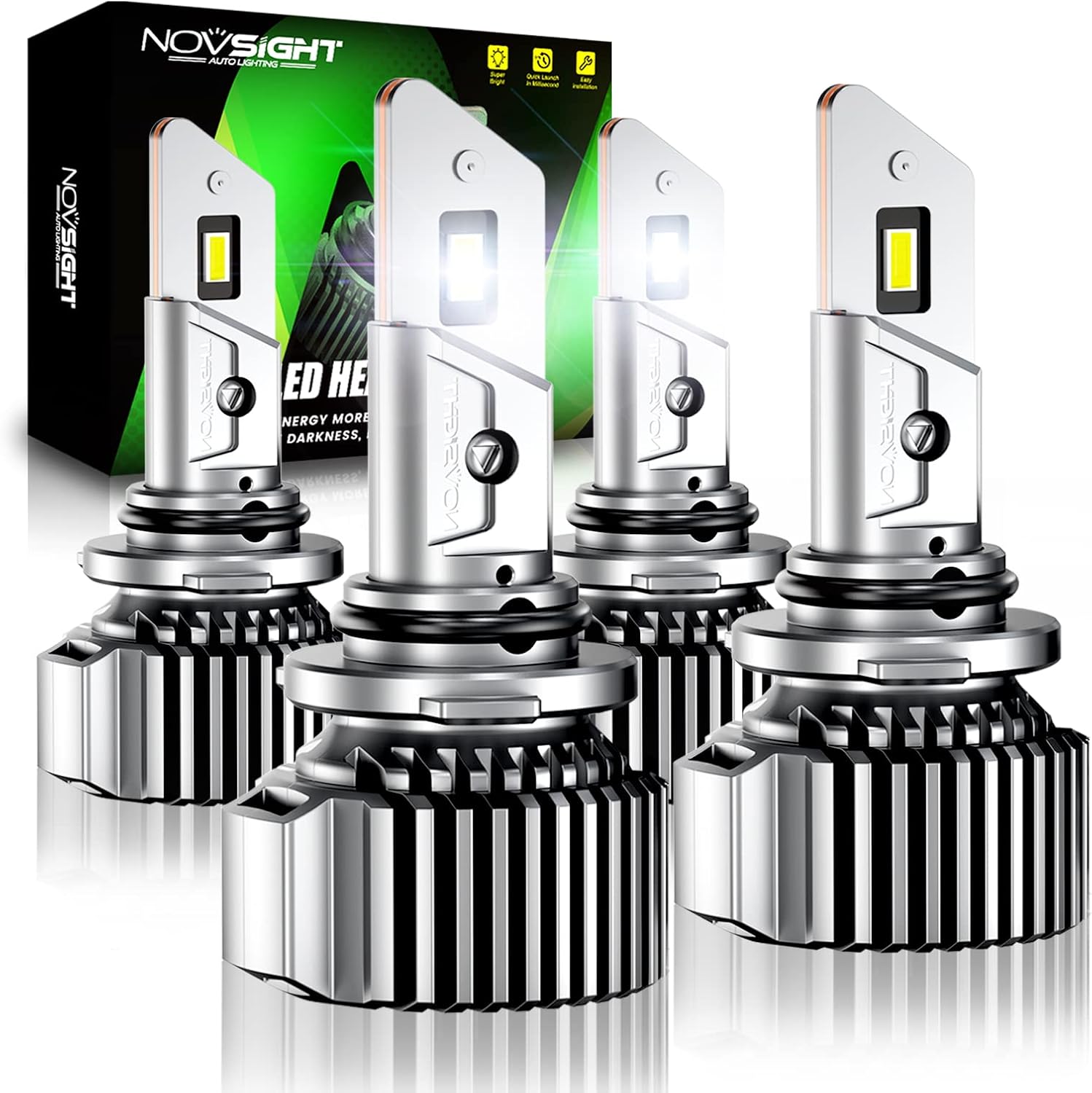 Buy NOVSIGHT 9005 9006 LED Headlight Bulbs Combo, 40000LM 200W ...