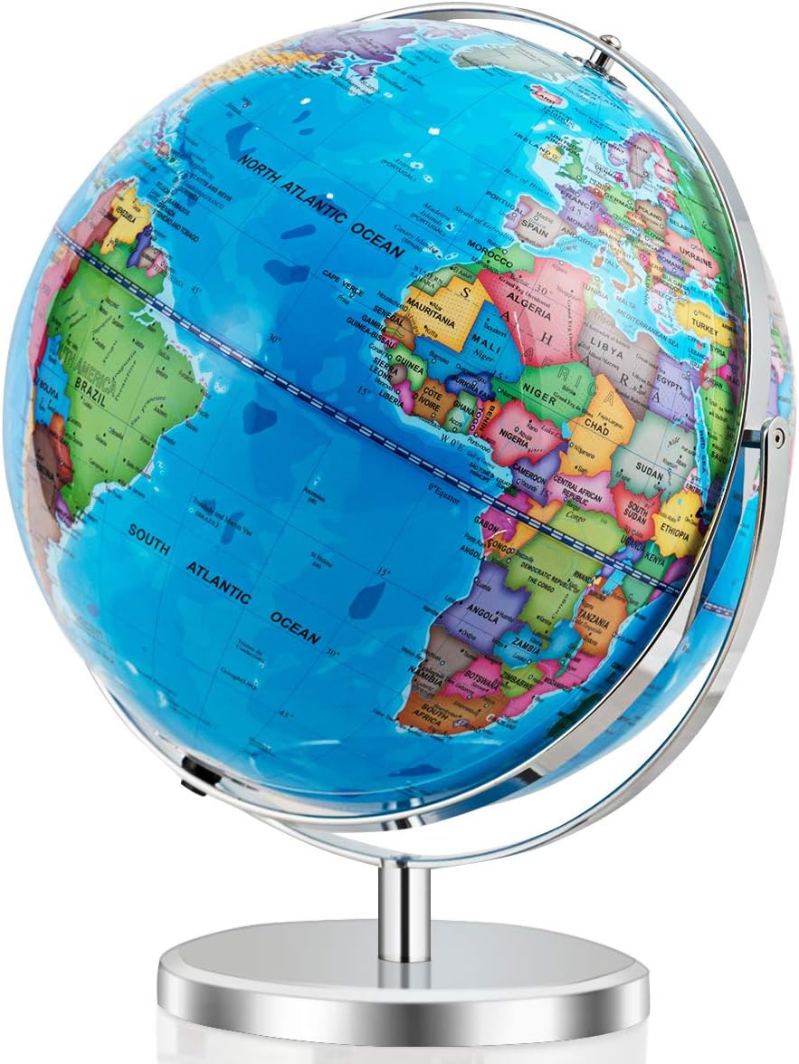 Amazon.com: Globemaster 12" World Globe, Bright Blue Finish - American ...
