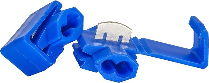 50 PCS Blue Solderless Quick Splice Snap Wire Connector, 18 Through 14 ...