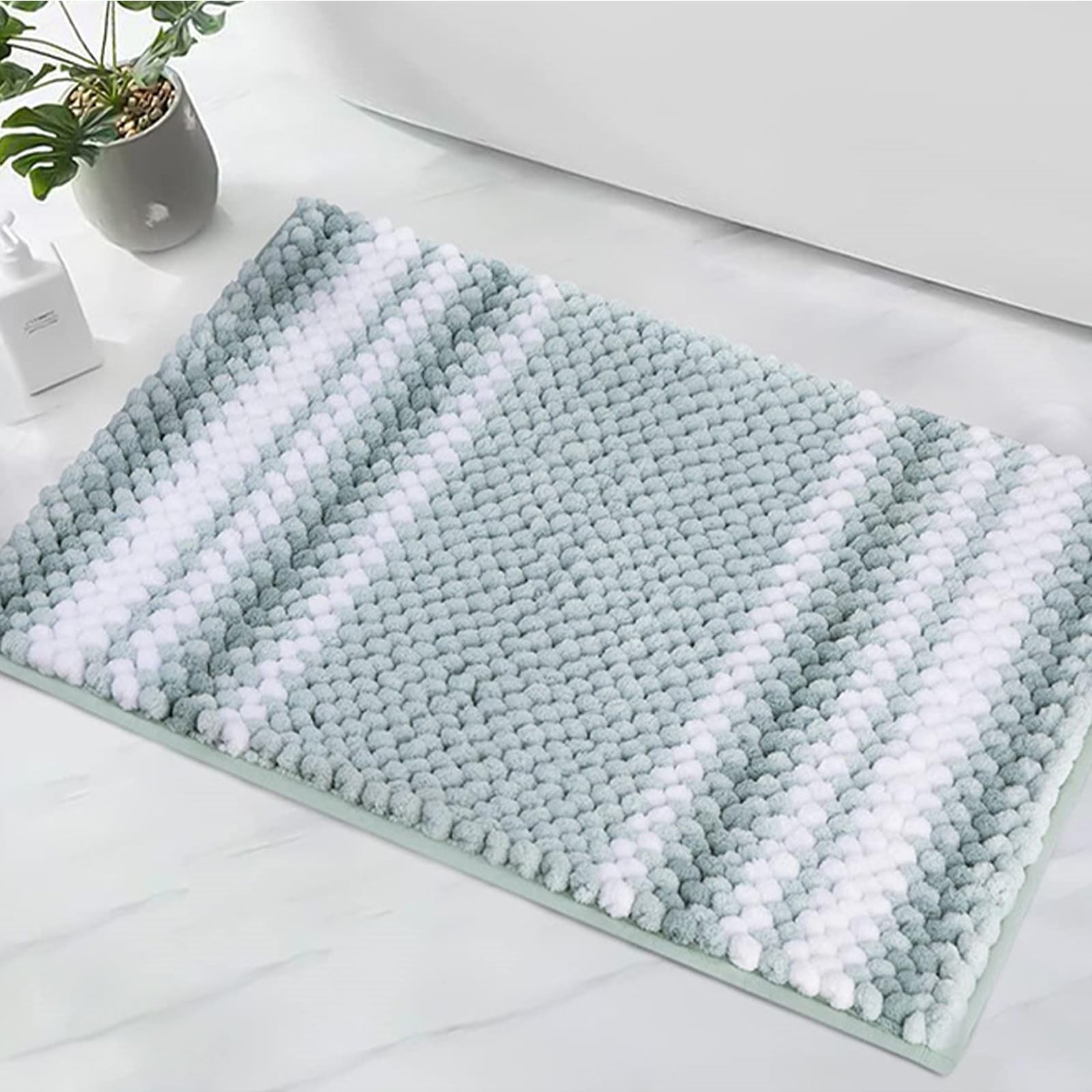 Amazon.com: hreyfull Bath Shower Mat, Chenille Bath Mat, Bath Rugs ...