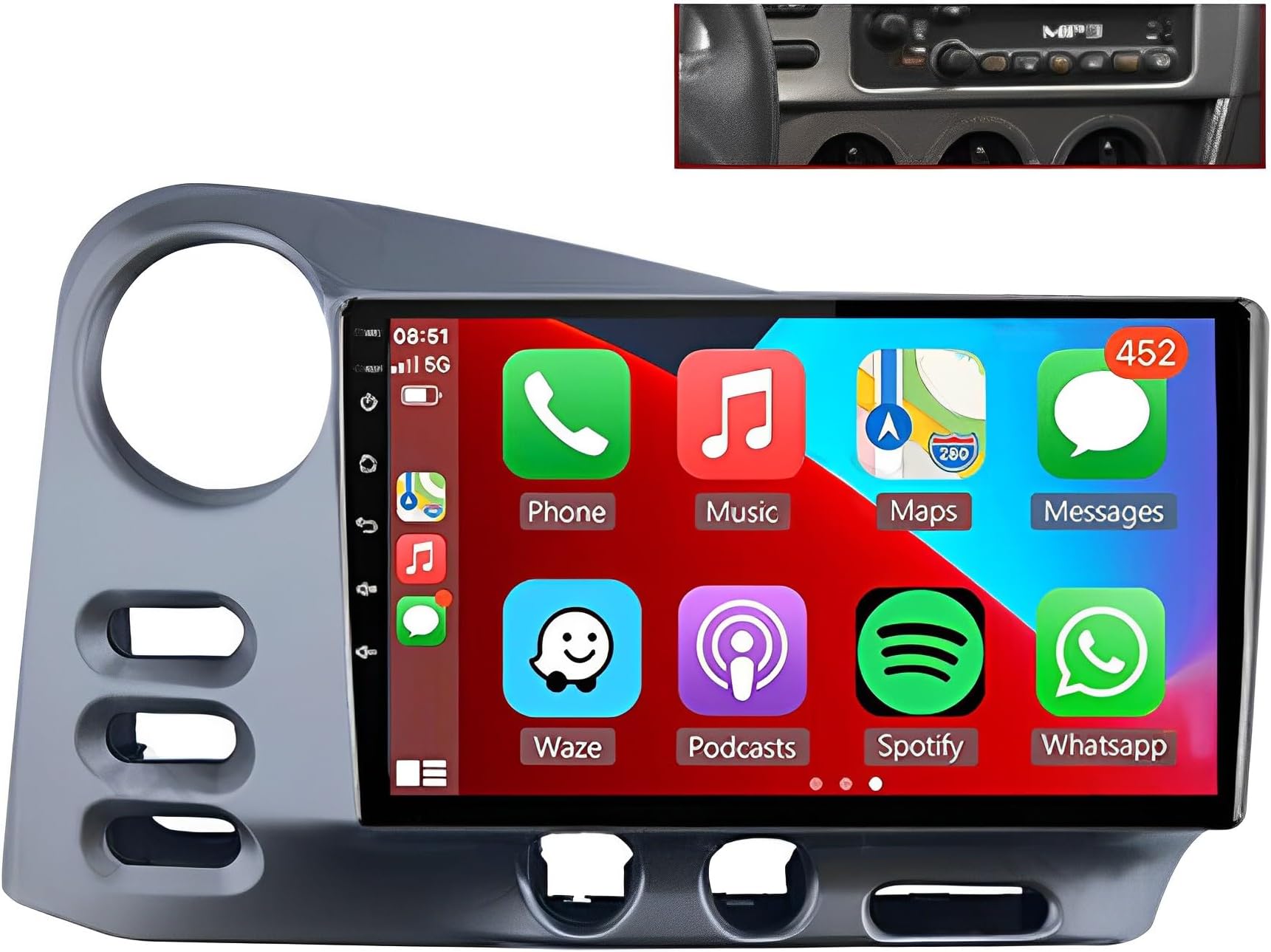 Amazon.com: Saitedudu 9 Inch IPS Touch Screen Android 13 Carplay Car ...