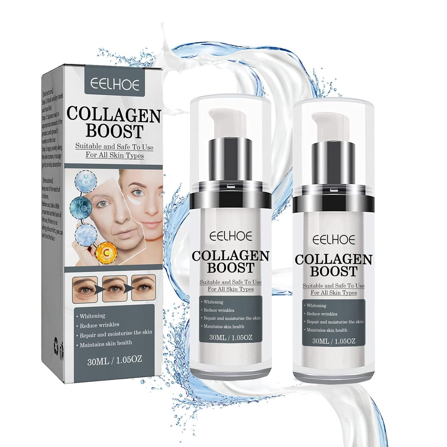 Eelhoe Collagen Boost – Suero antienvejecimiento potenciador de colágeno Eelhoe suero ...