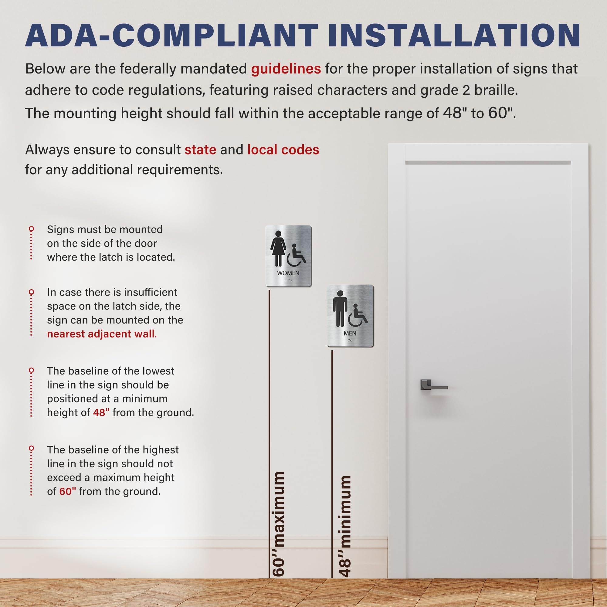 Ada Bathroom Code Signs ADA Gender Neutral Bathroom Sign W/ Braille